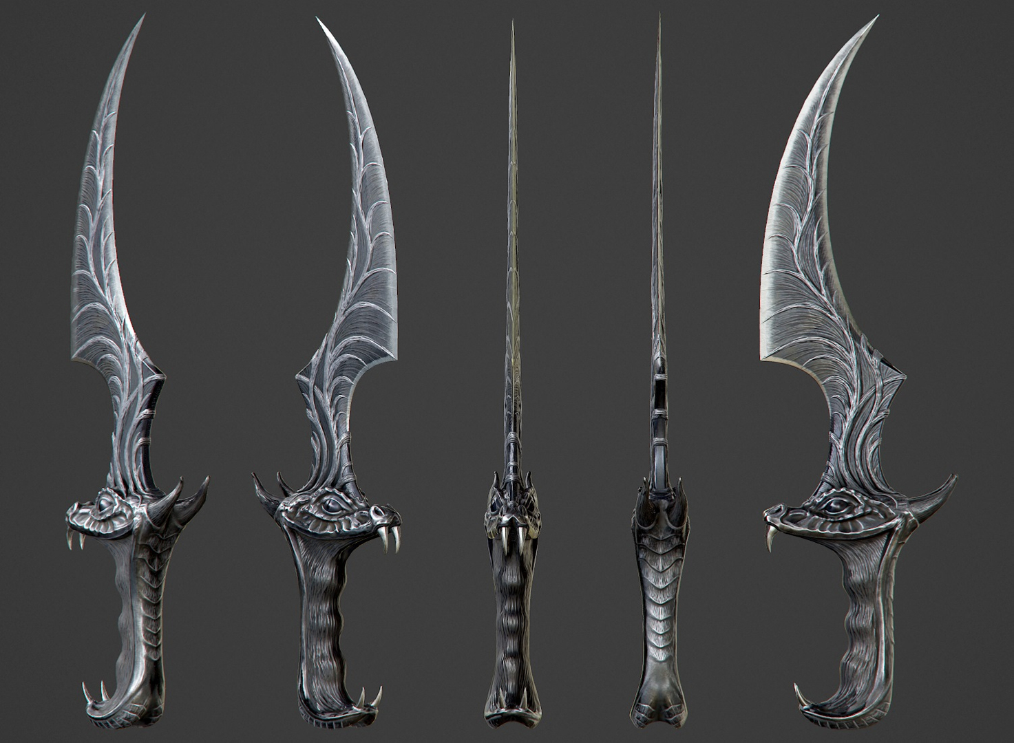 Ready Dragon Dagger Pbr 3D Model - TurboSquid 1229700