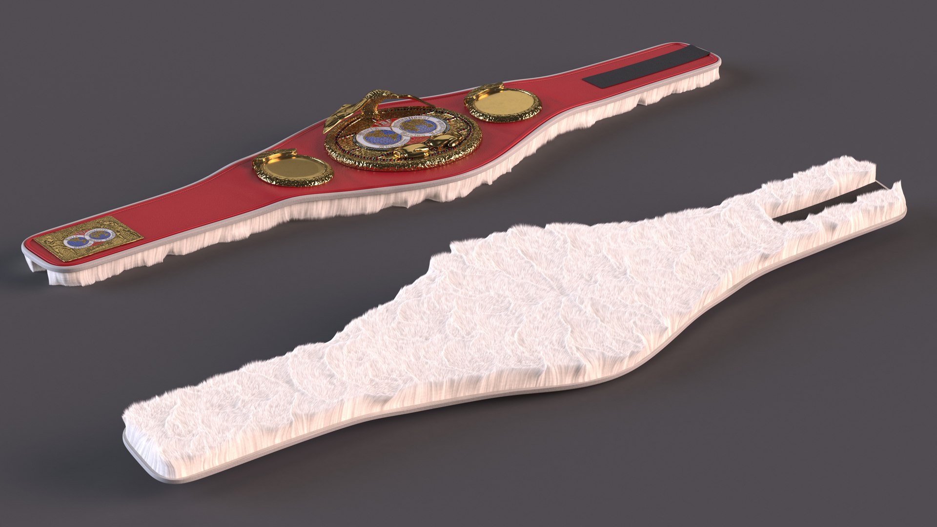 3D Model International Boxing Federation Belt Whith Fur - TurboSquid ...