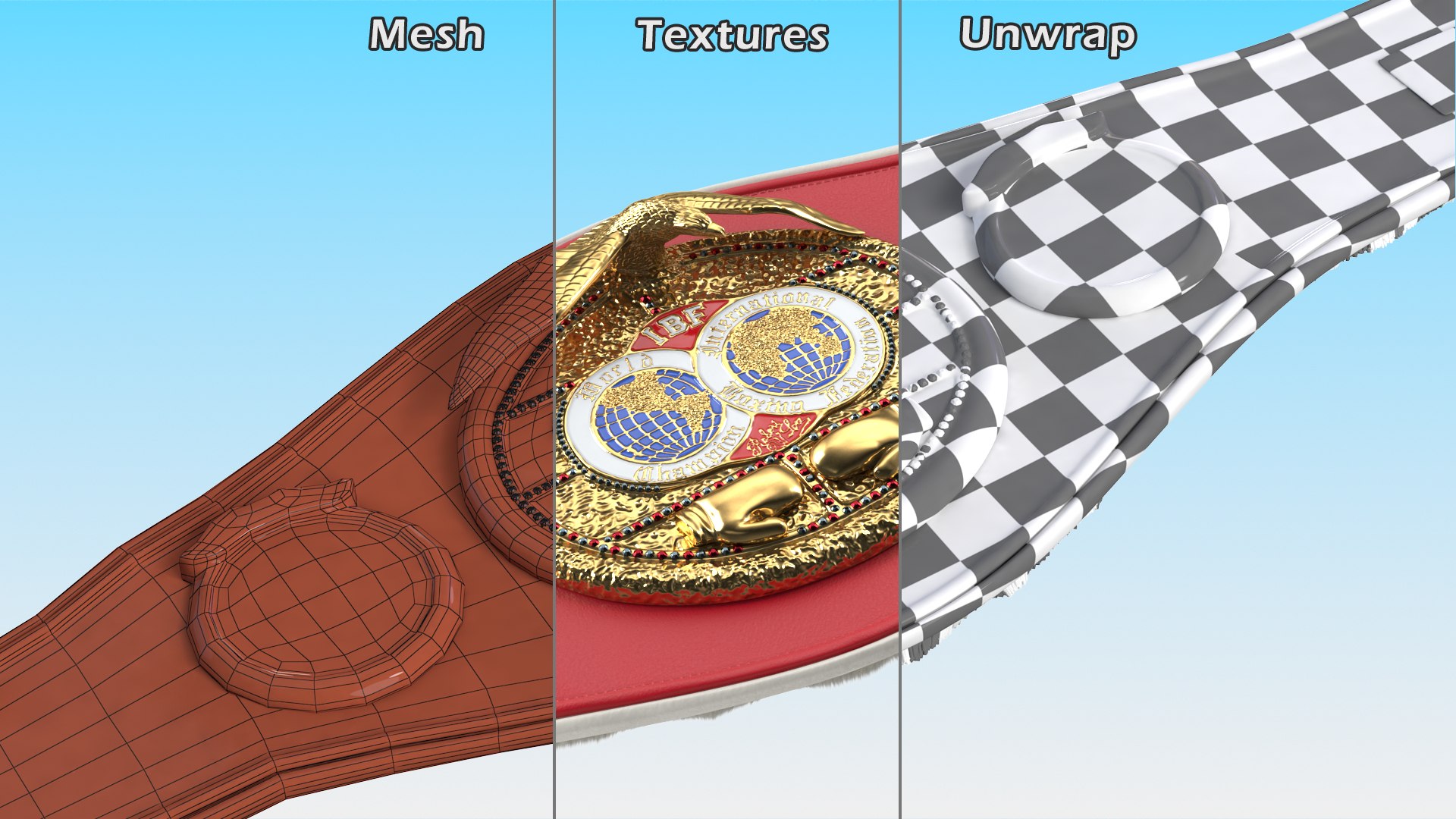 3D Model International Boxing Federation Belt Whith Fur - TurboSquid ...