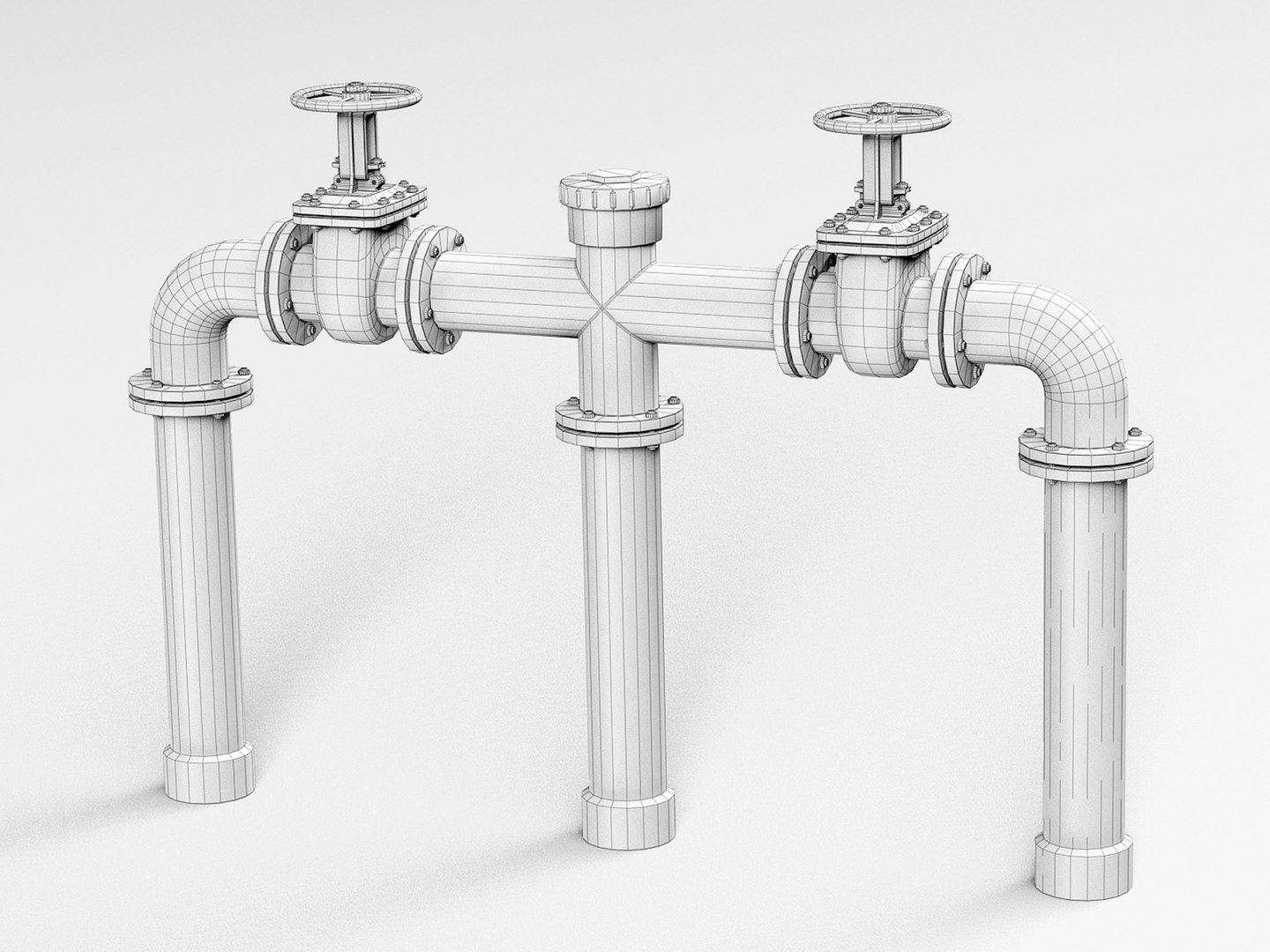 3D Industrial Pipes Assembly Pack - TurboSquid 1518238