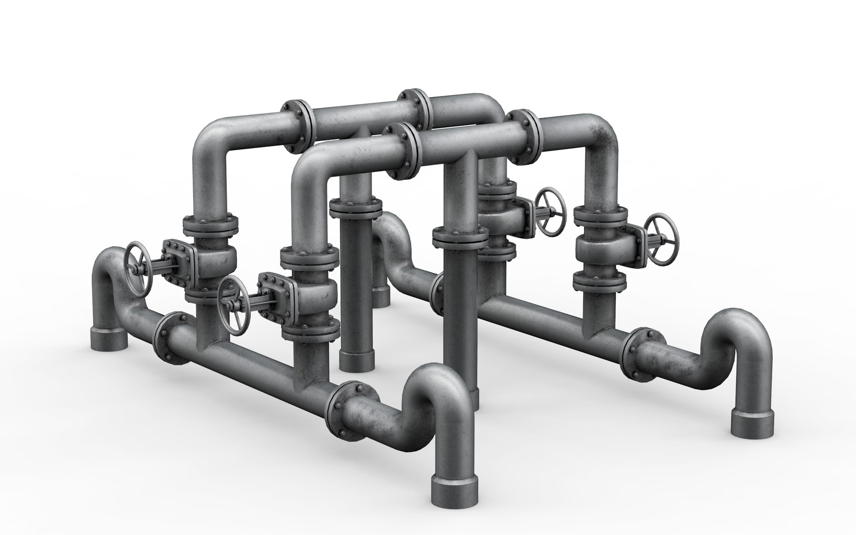 3D Industrial Pipes Assembly Pack - TurboSquid 1518238