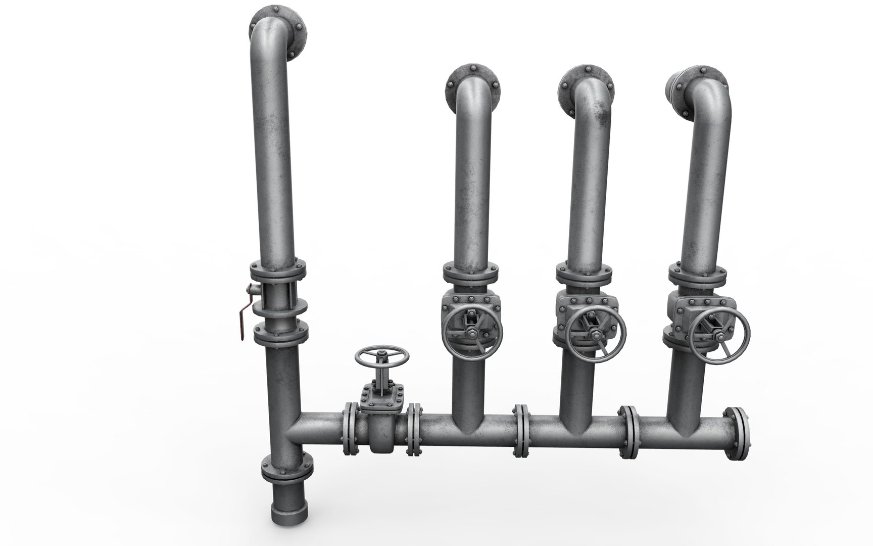 3D Industrial Pipes Assembly Pack - TurboSquid 1518238