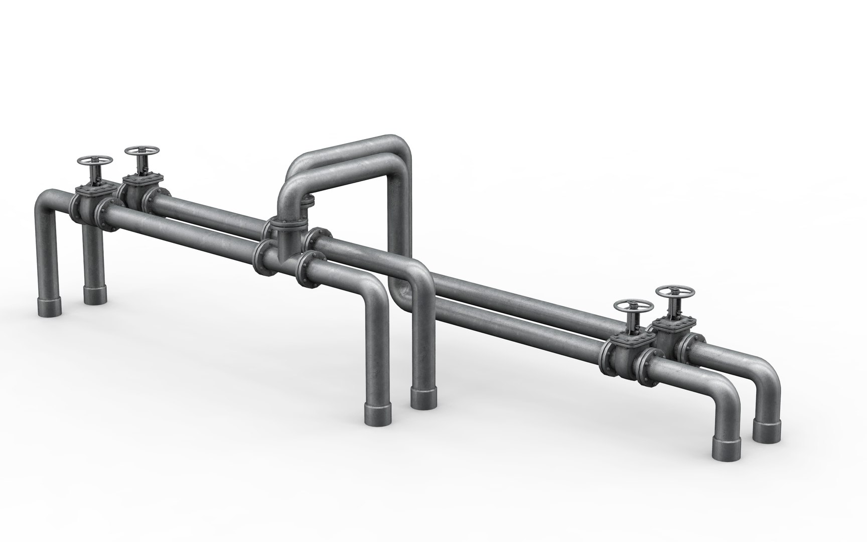 3D Industrial Pipes Assembly Pack - TurboSquid 1518238