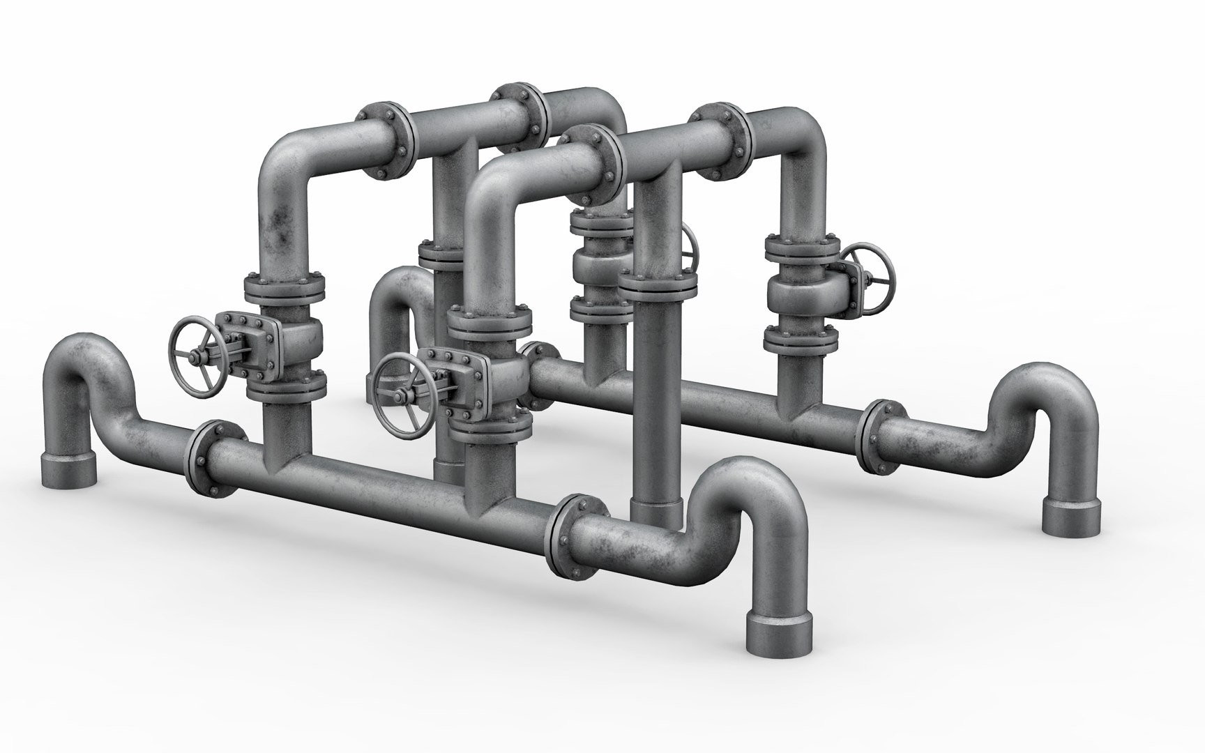 3D Industrial Pipes Assembly Pack - TurboSquid 1518238