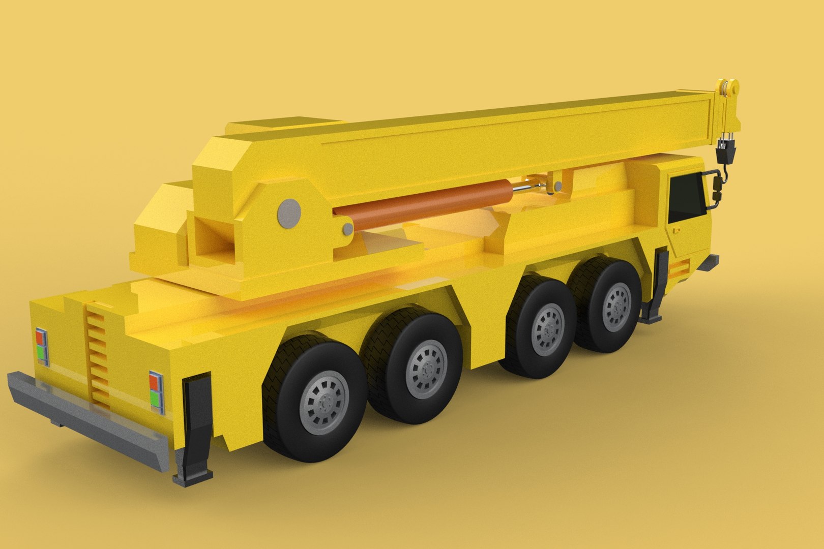 3D Model TELESCOPIC MOBILE CRANE CRAWLER LIFTING TRUCK GIRDER OVERHEAD ...