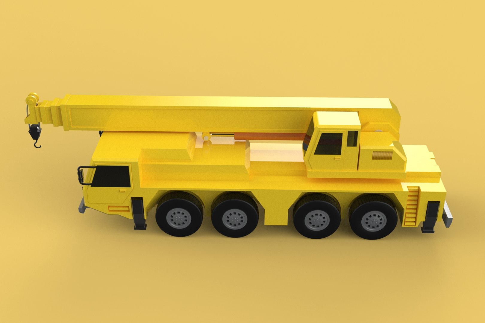 3D Model TELESCOPIC MOBILE CRANE CRAWLER LIFTING TRUCK GIRDER OVERHEAD ...