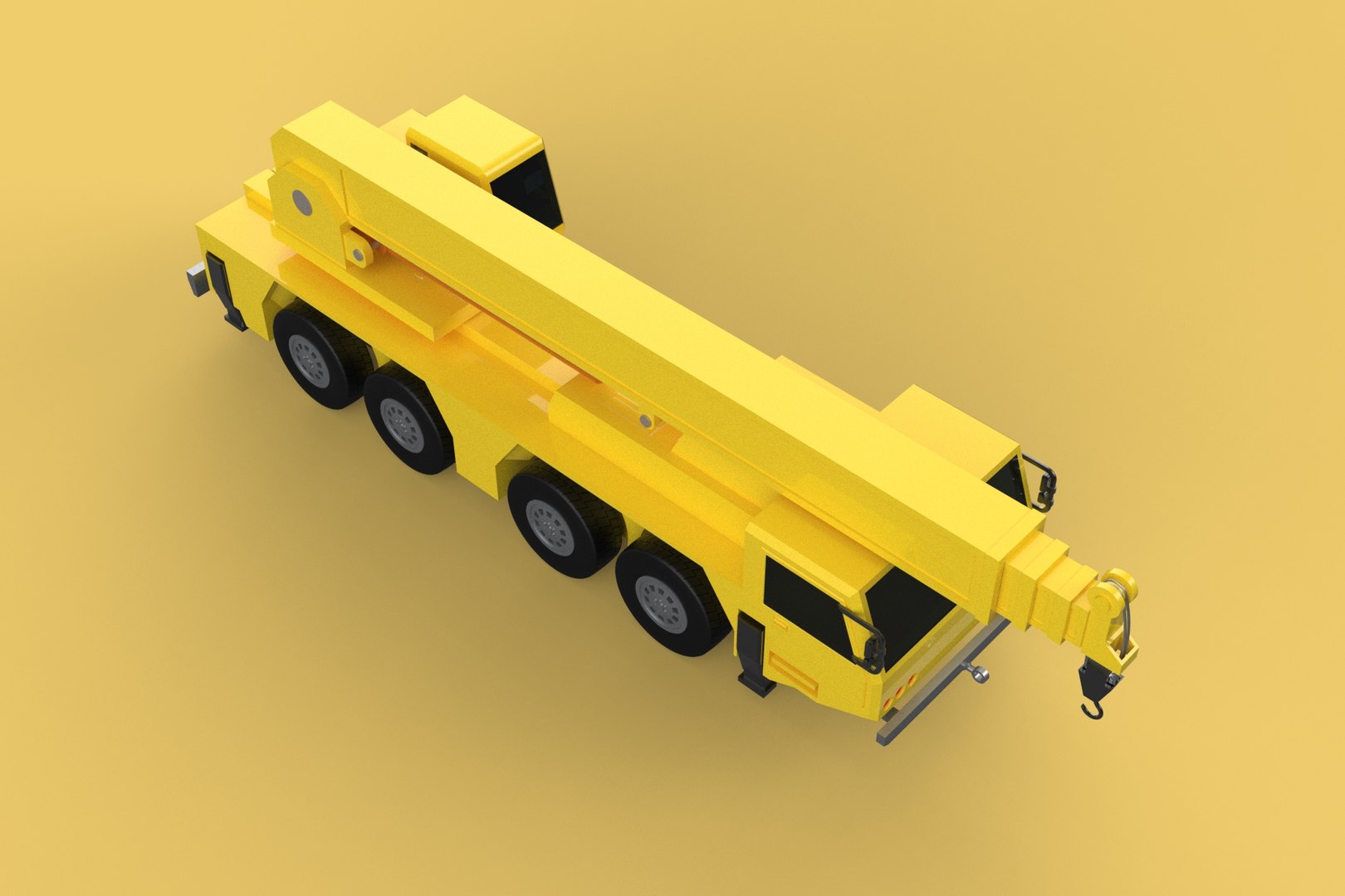 3D Model TELESCOPIC MOBILE CRANE CRAWLER LIFTING TRUCK GIRDER OVERHEAD ...