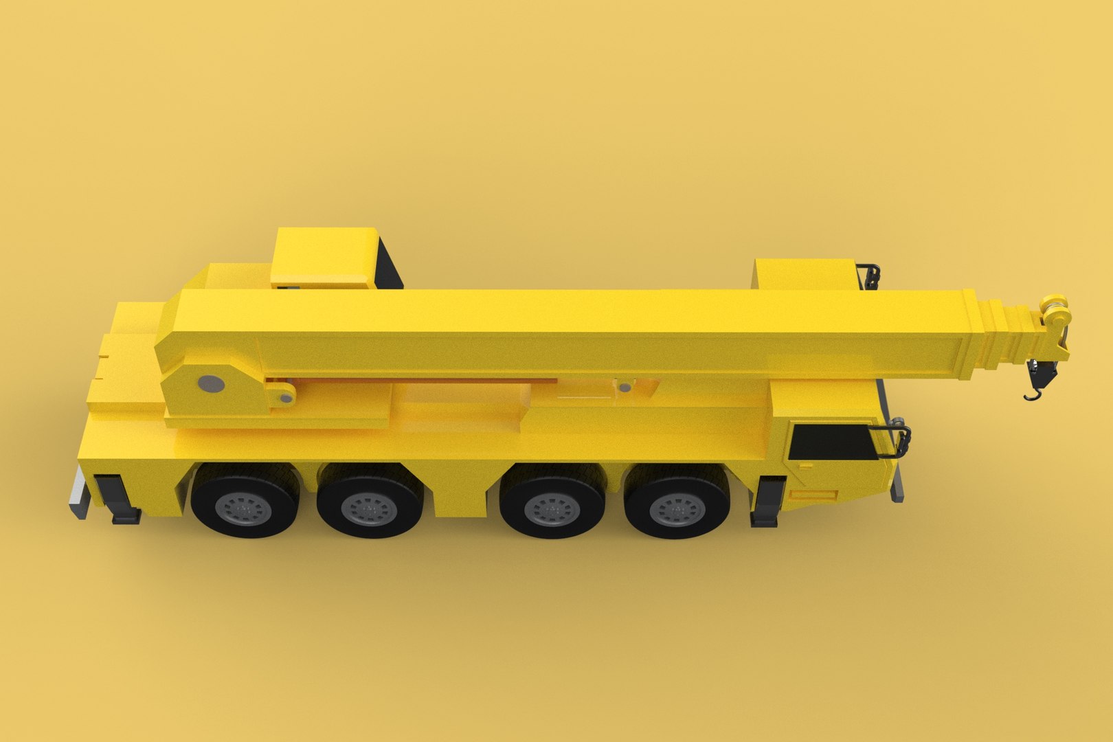 3D Model TELESCOPIC MOBILE CRANE CRAWLER LIFTING TRUCK GIRDER OVERHEAD ...