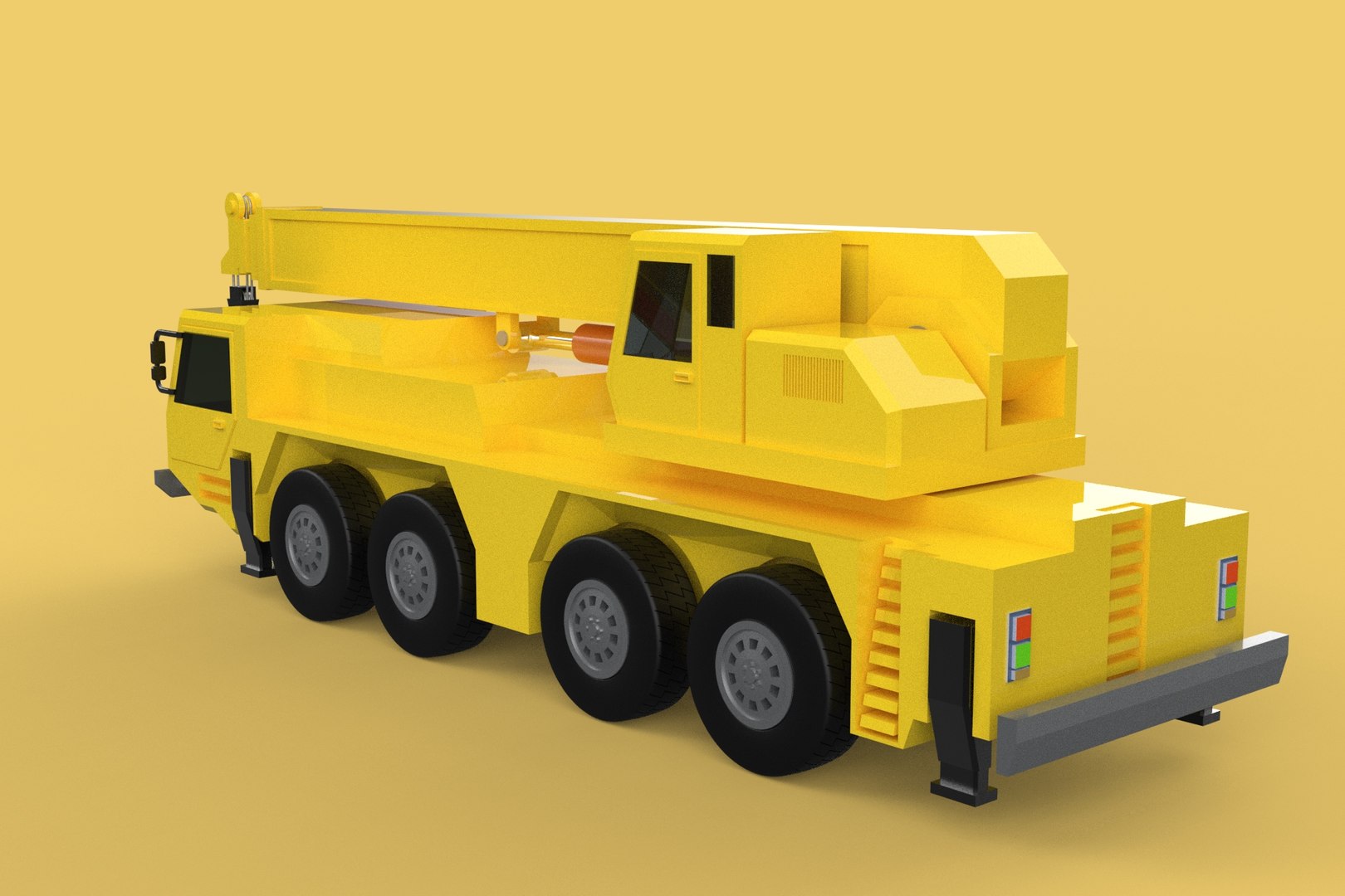 3D Model TELESCOPIC MOBILE CRANE CRAWLER LIFTING TRUCK GIRDER OVERHEAD ...