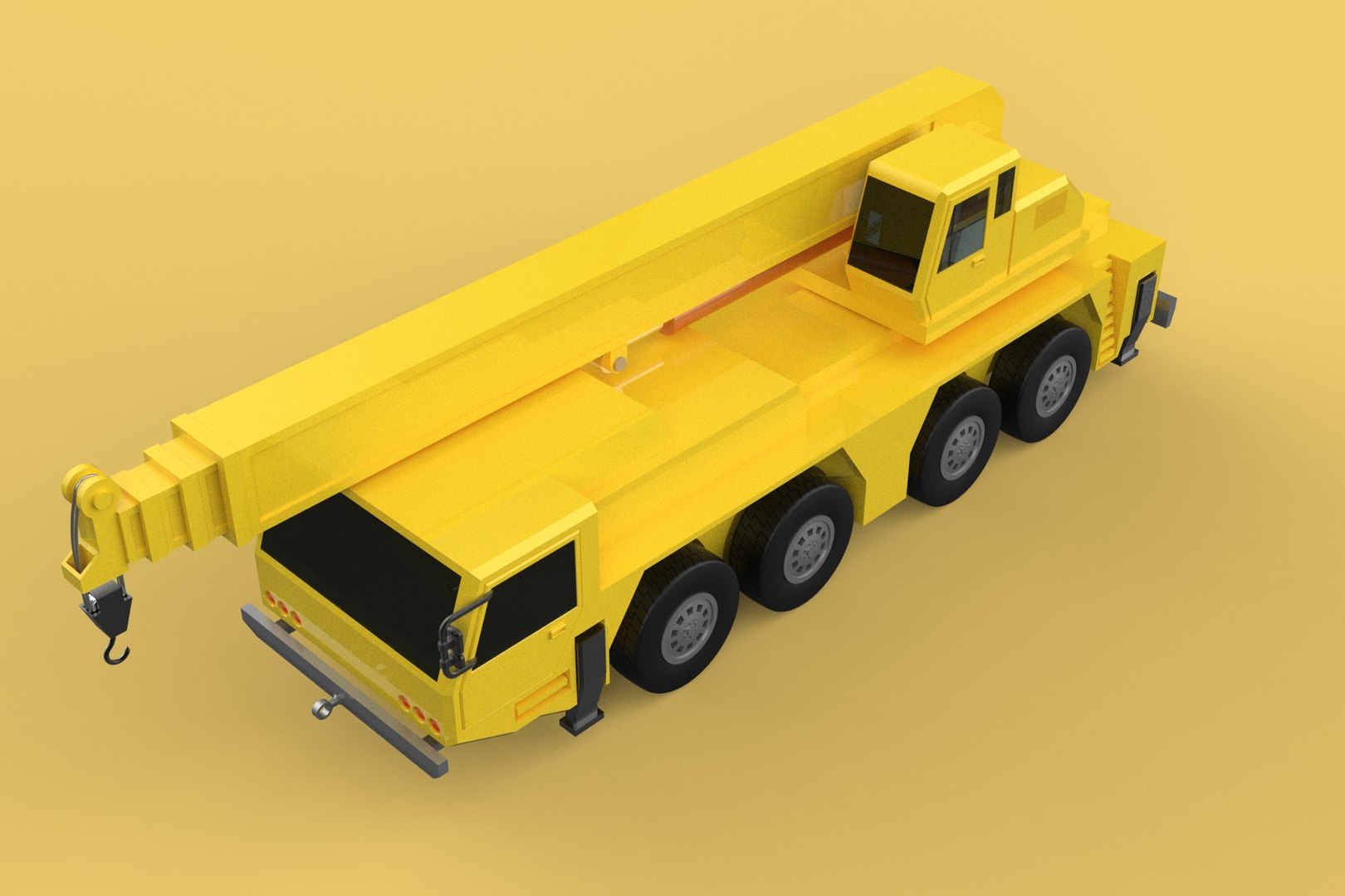 3D Model TELESCOPIC MOBILE CRANE CRAWLER LIFTING TRUCK GIRDER OVERHEAD ...