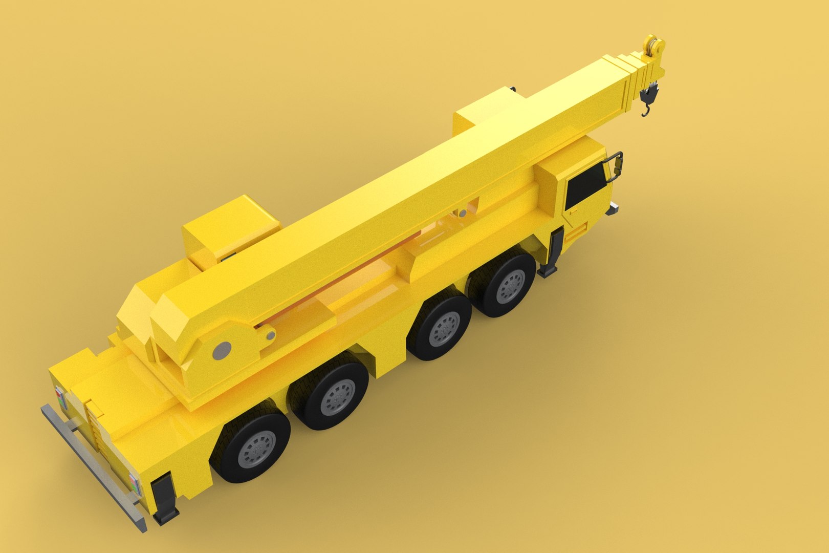 3D Model TELESCOPIC MOBILE CRANE CRAWLER LIFTING TRUCK GIRDER OVERHEAD ...