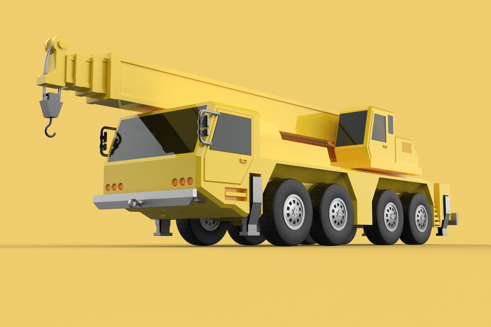 3D Model TELESCOPIC MOBILE CRANE CRAWLER LIFTING TRUCK GIRDER OVERHEAD ...
