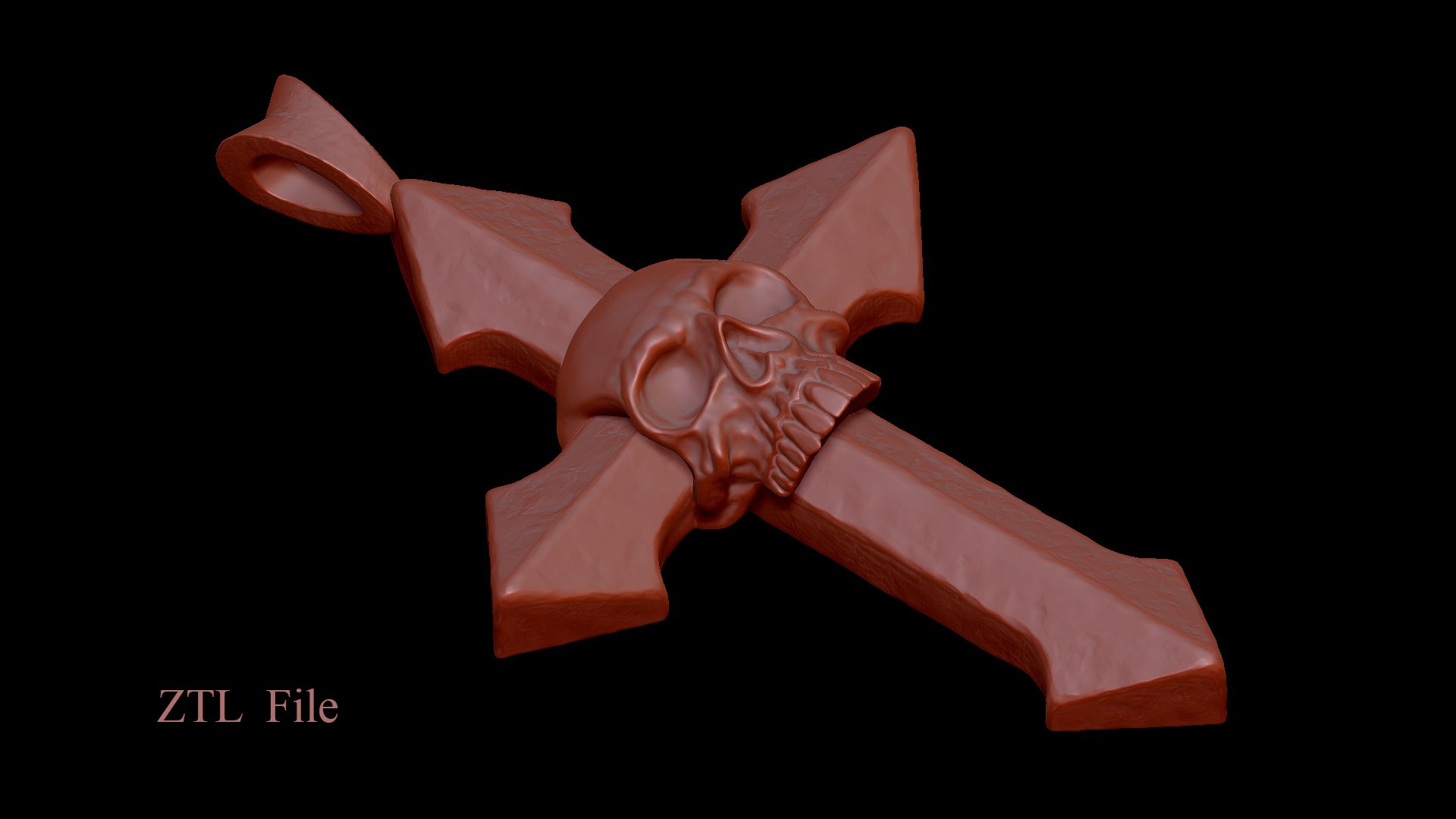 3D Model Arrow-shaped Cross With Skull STL - TurboSquid 2122879