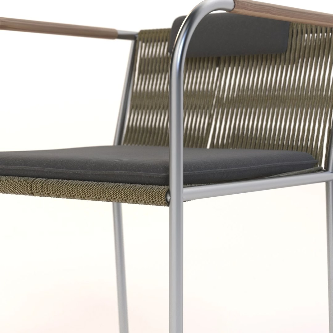 3D Model Bruhl Les Copains Chair With Armrests - TurboSquid 2007771