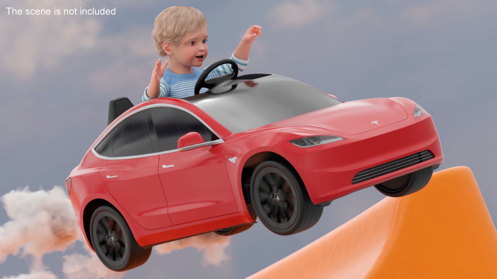 Electric Ride-On Car Model S Red 3D Model - TurboSquid 2383674
