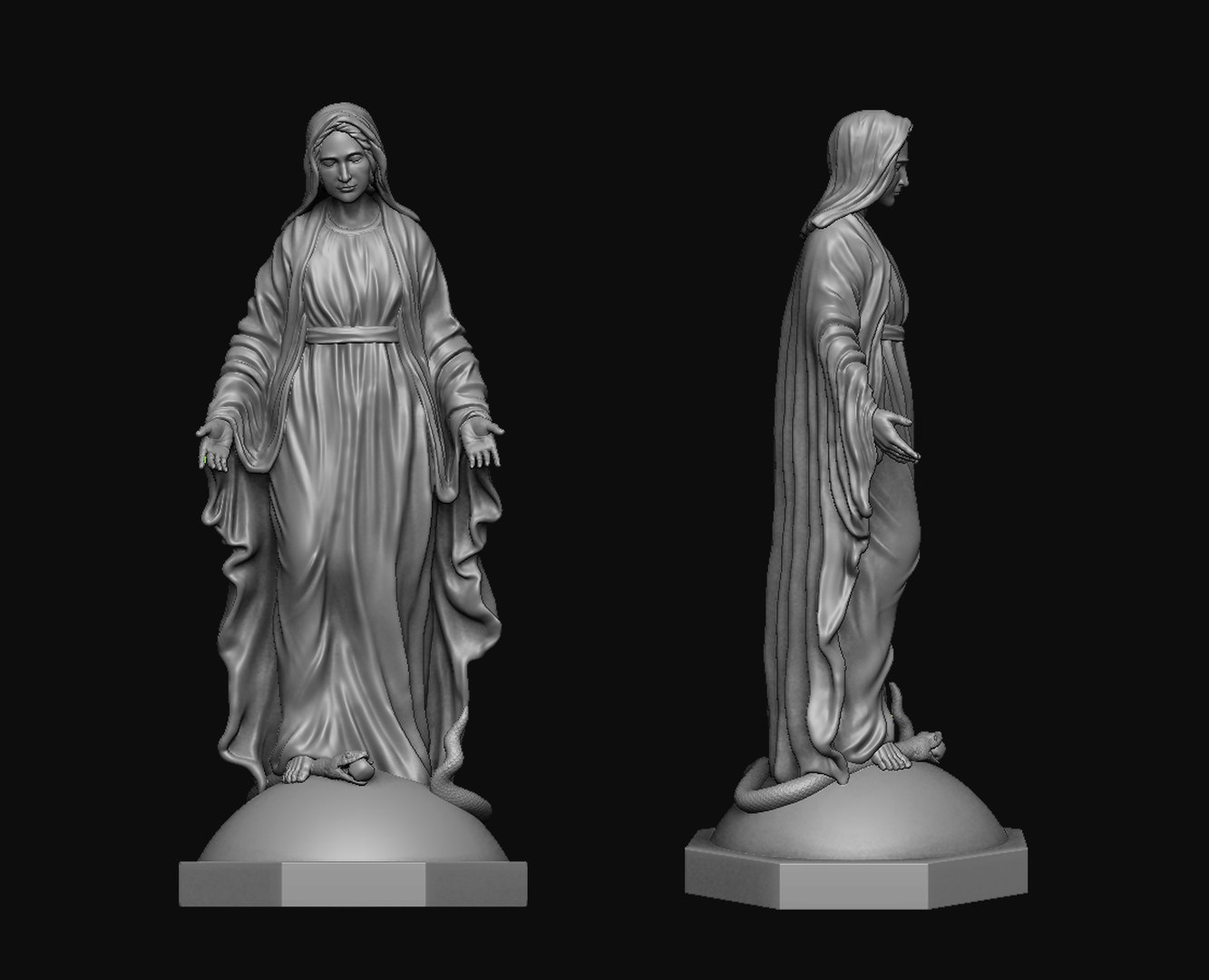 Virgin Mary Print 3D Model - TurboSquid 1642564