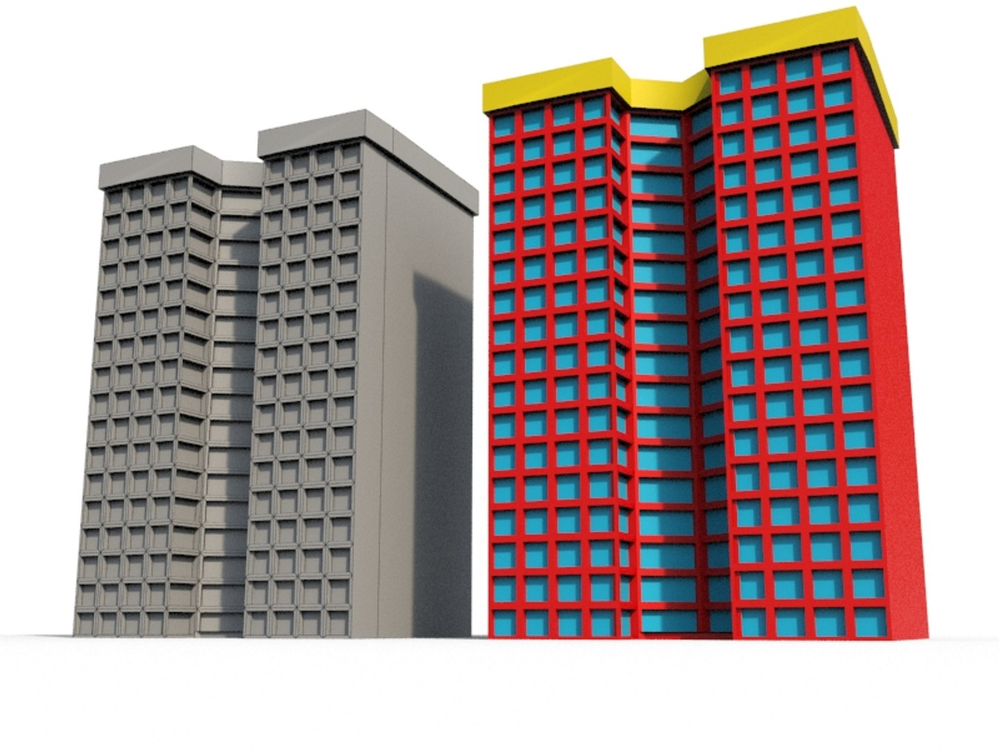 3d Model Cartoon Building