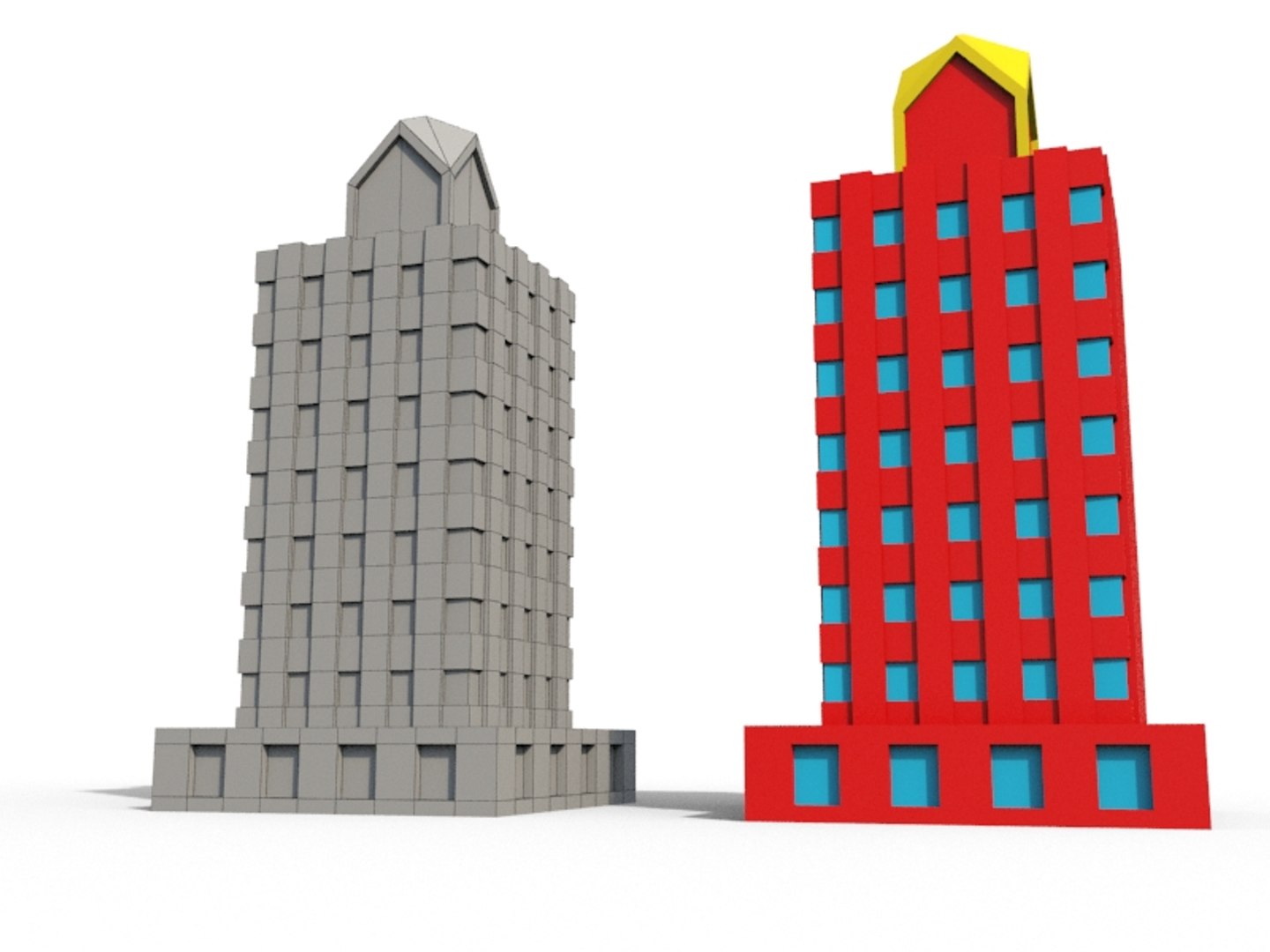 3d Model Cartoon Building
