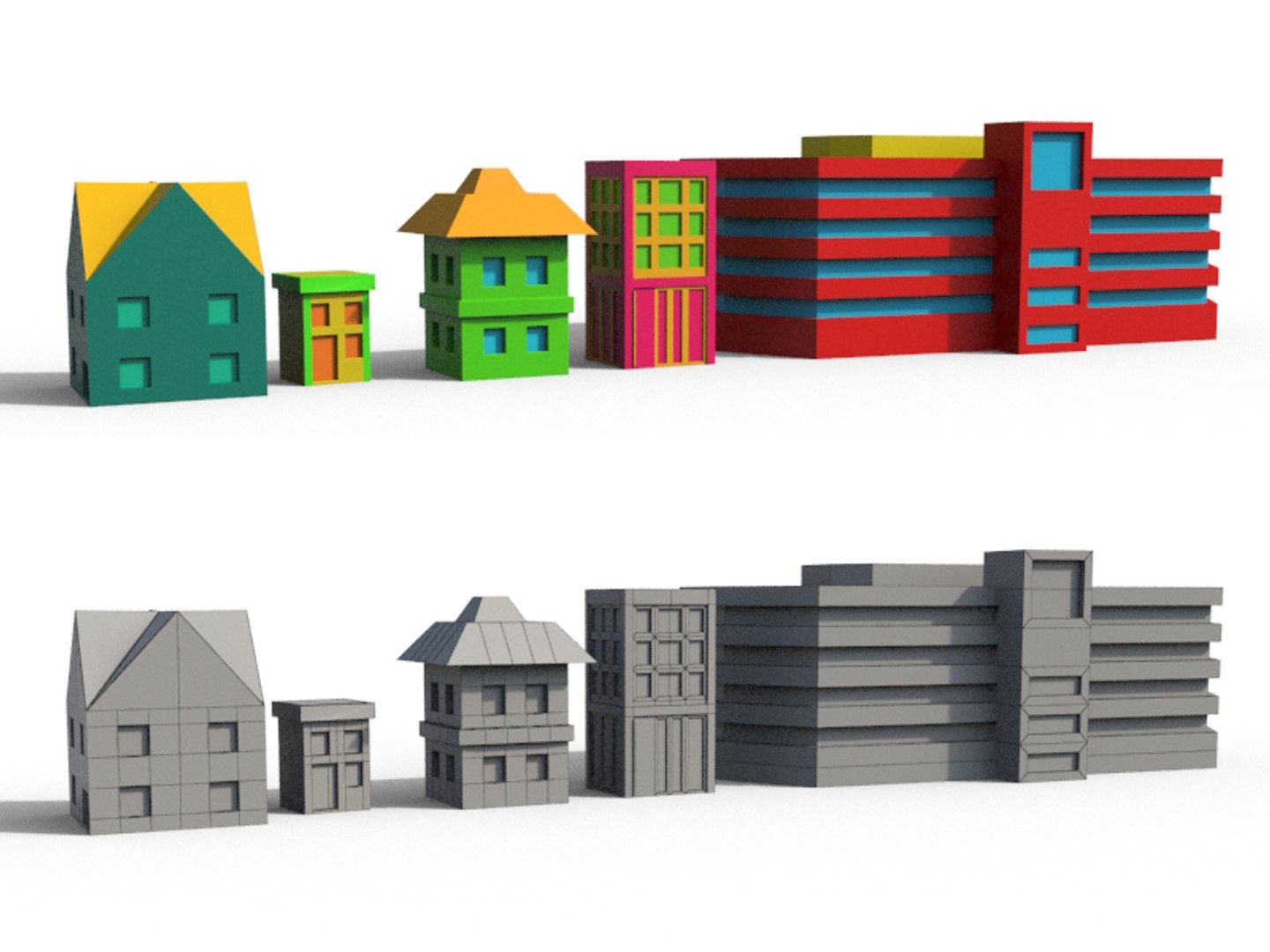 3d Model Cartoon Building