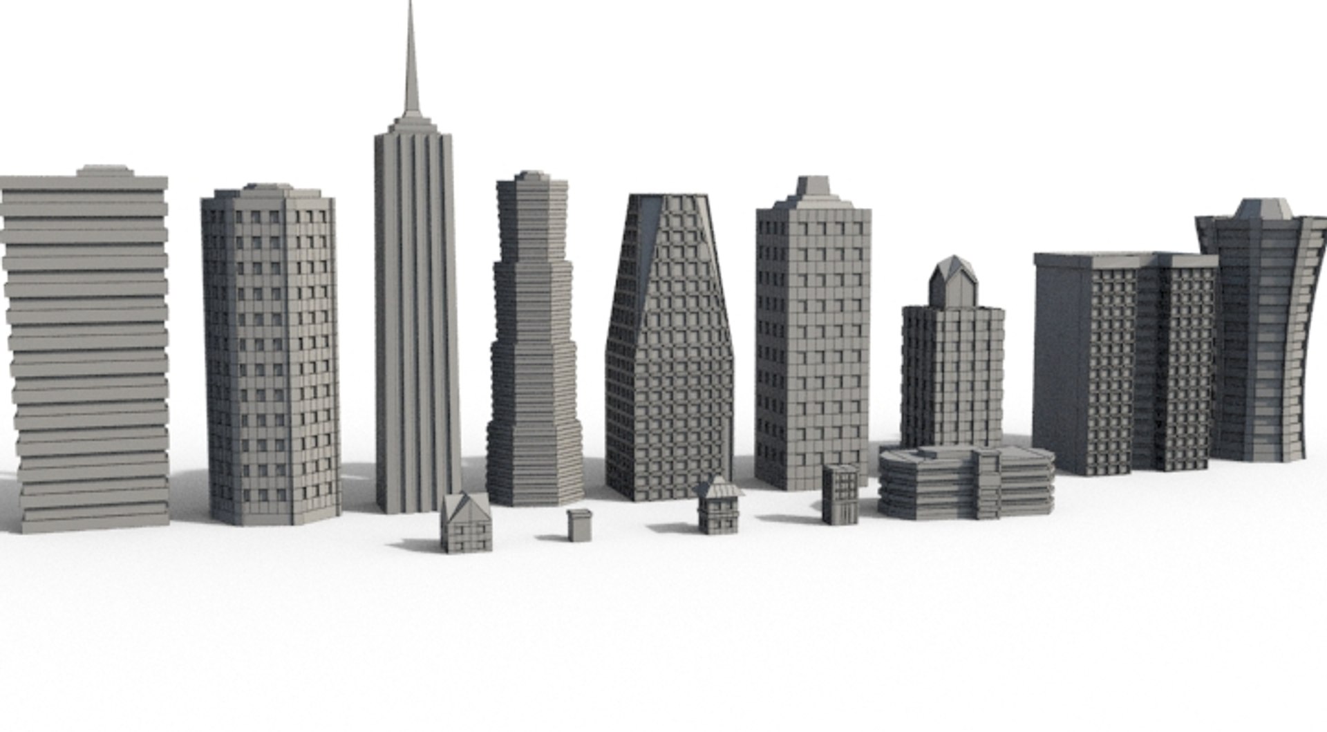 3d Model Cartoon Building