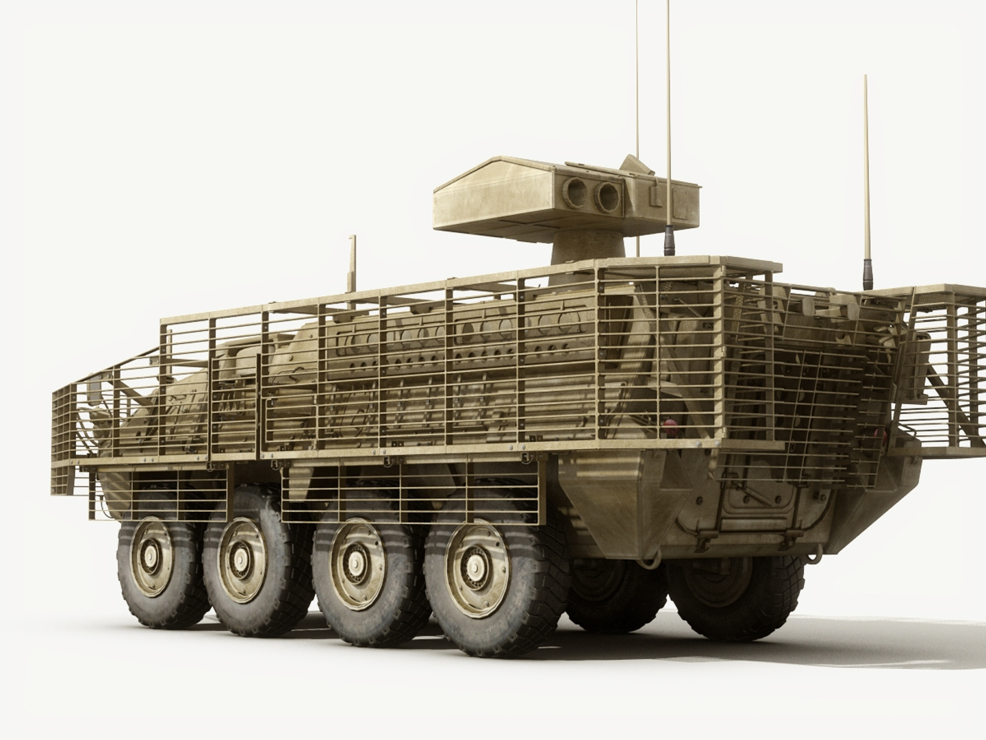 army stryker atgm 3d model