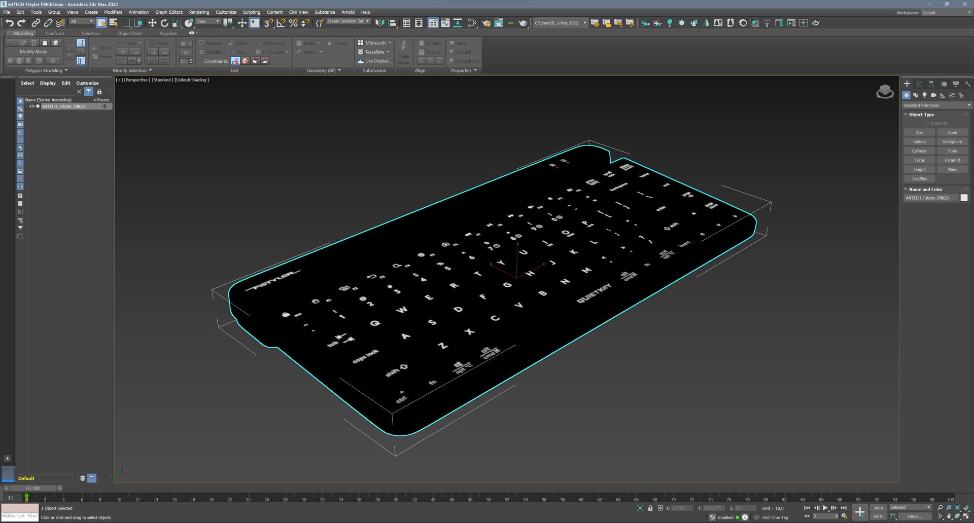 3D Model A4TECH Fstyler FBK30 - TurboSquid 2275254