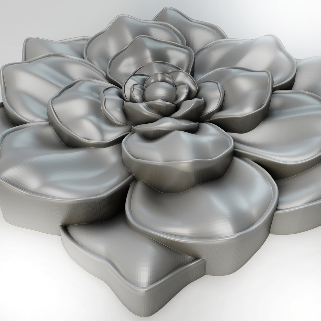 3D Model Of A Flower For CNC Router 3D Print Model - TurboSquid 2350675