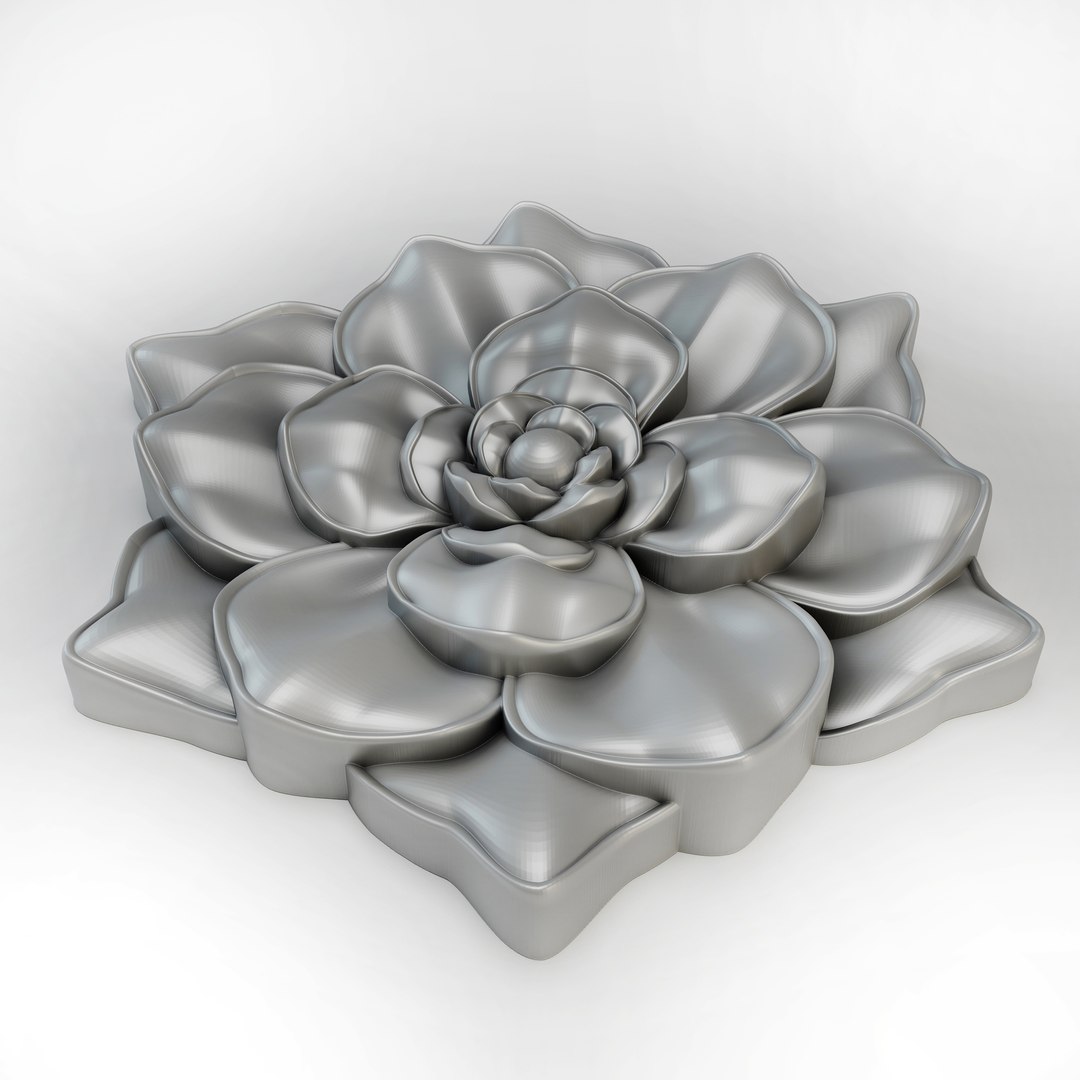 3D Model Of A Flower For CNC Router 3D Print Model - TurboSquid 2350675