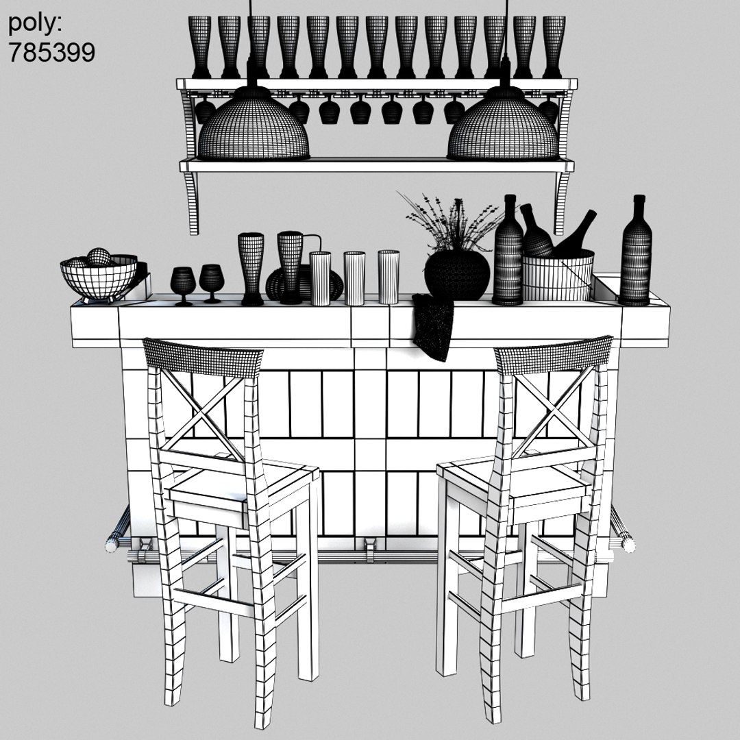 Rustic Ultimate Bar - 3D Model - TurboSquid 1179859