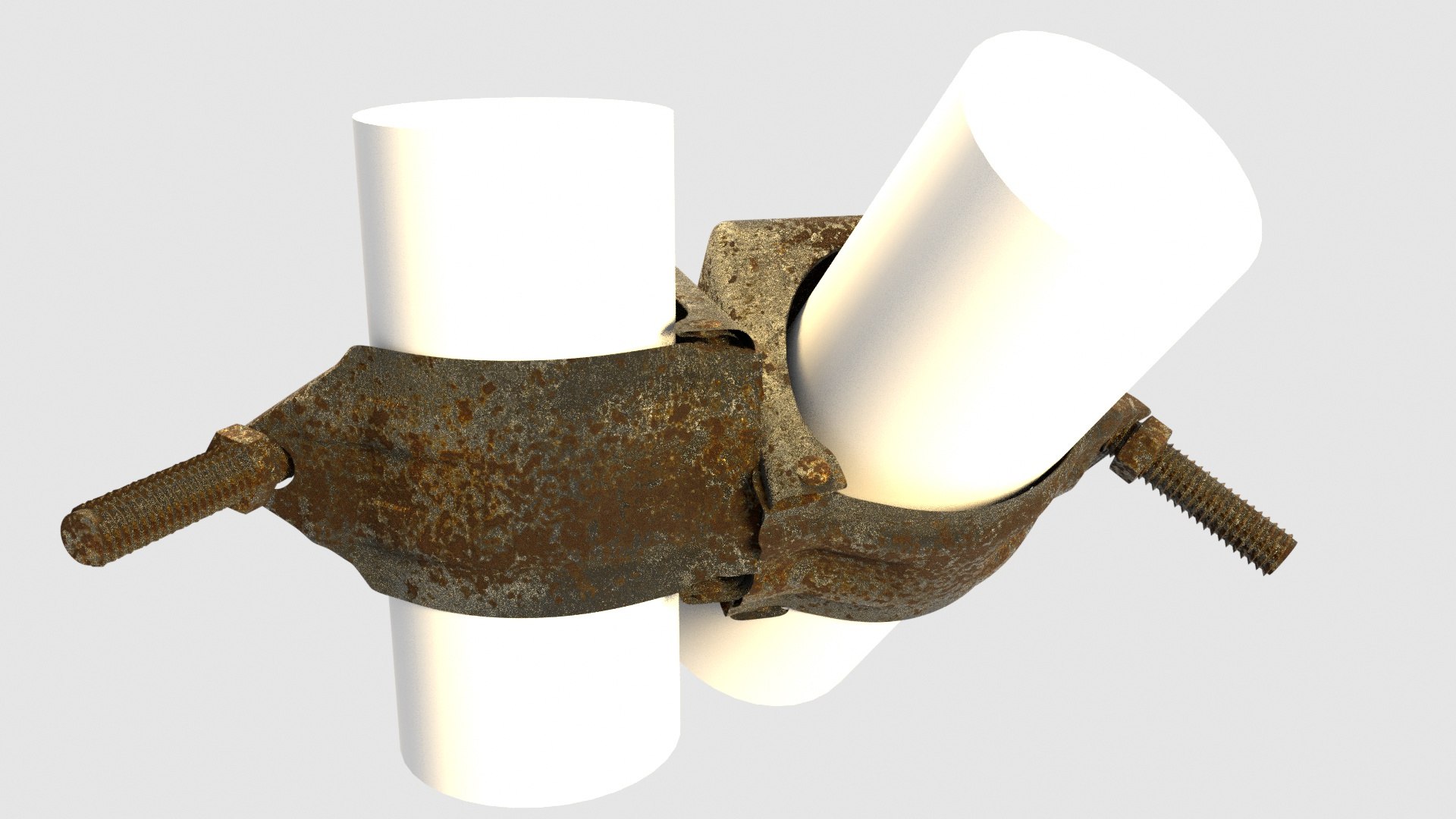 Realistic Rust Construction Pipe Clamp 3D Model - TurboSquid 2069894