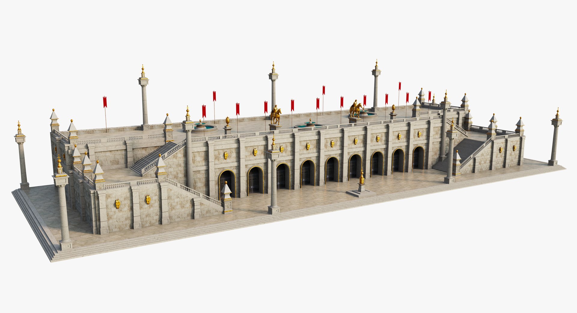 Ancient Stairs Structure 3D - TurboSquid 2258135
