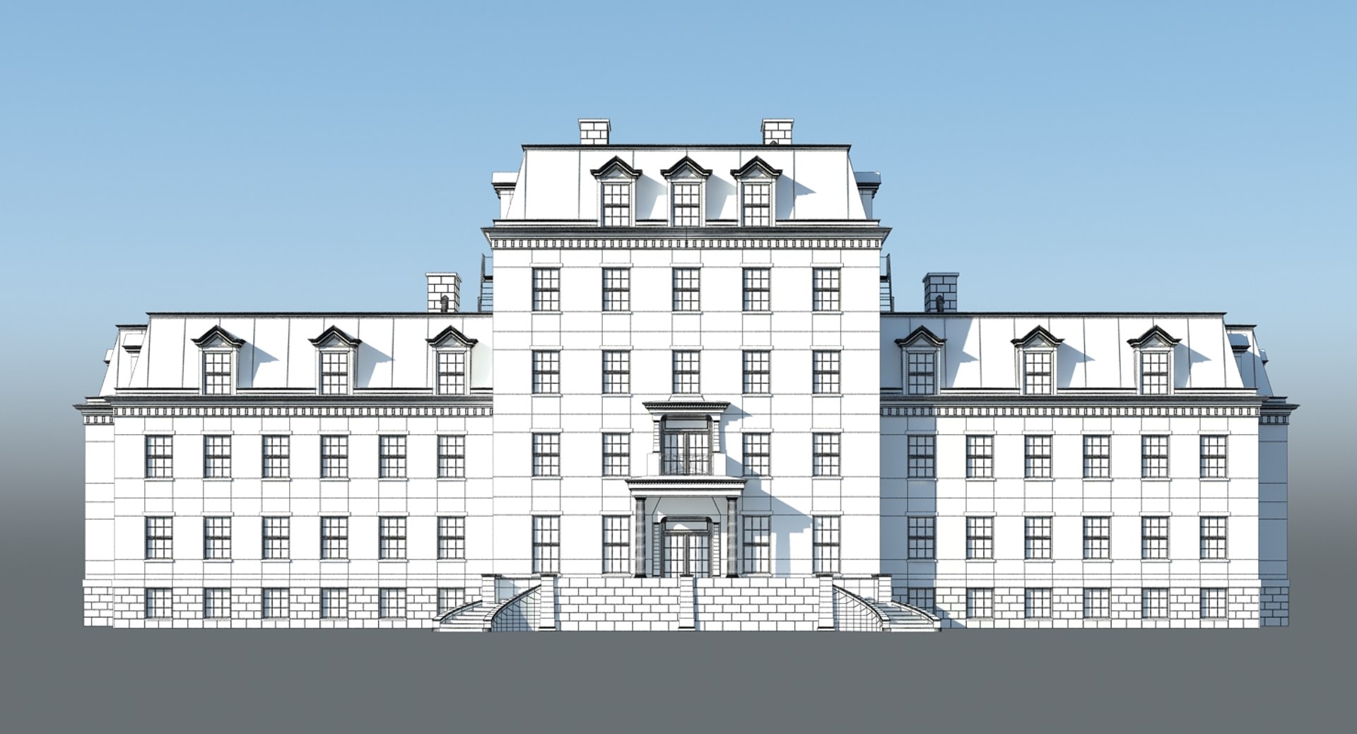 Mansion Realistic 3d Max