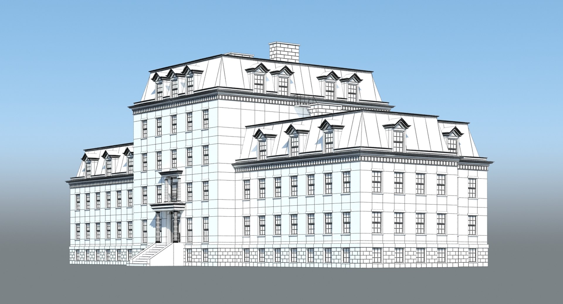 Mansion Realistic 3d Max