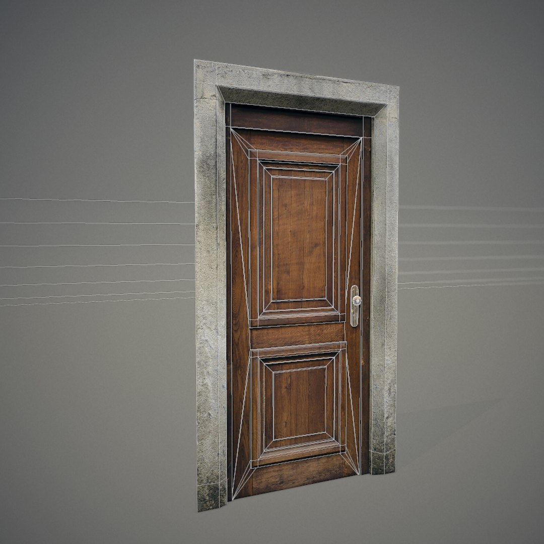 Wooden Door 3d Obj
