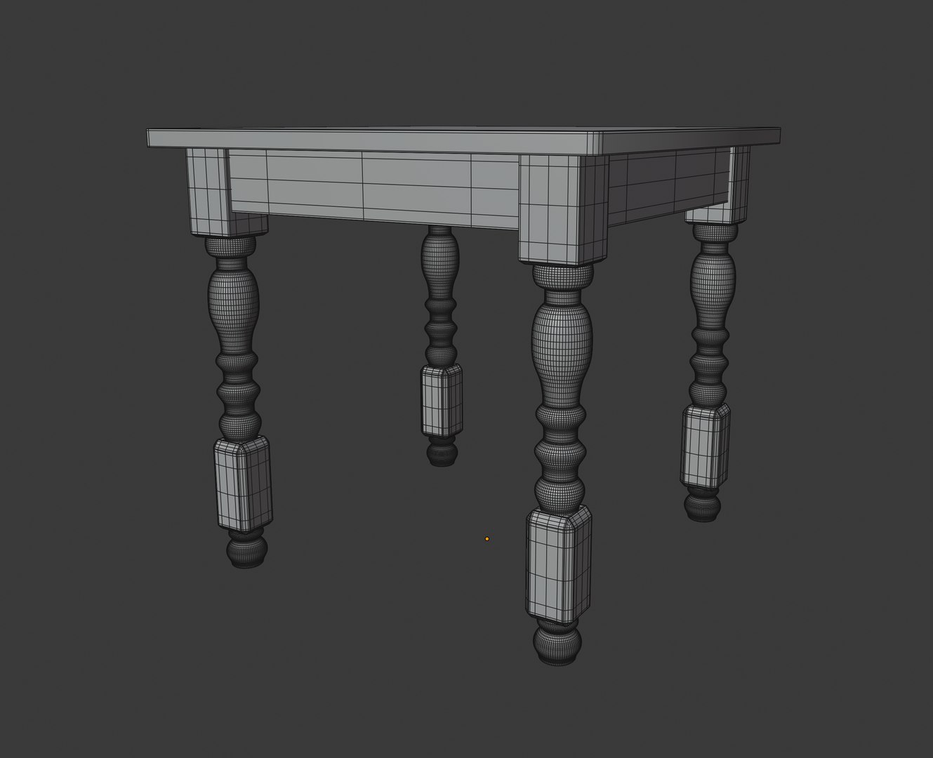 3D Red Table Model - TurboSquid 1483005