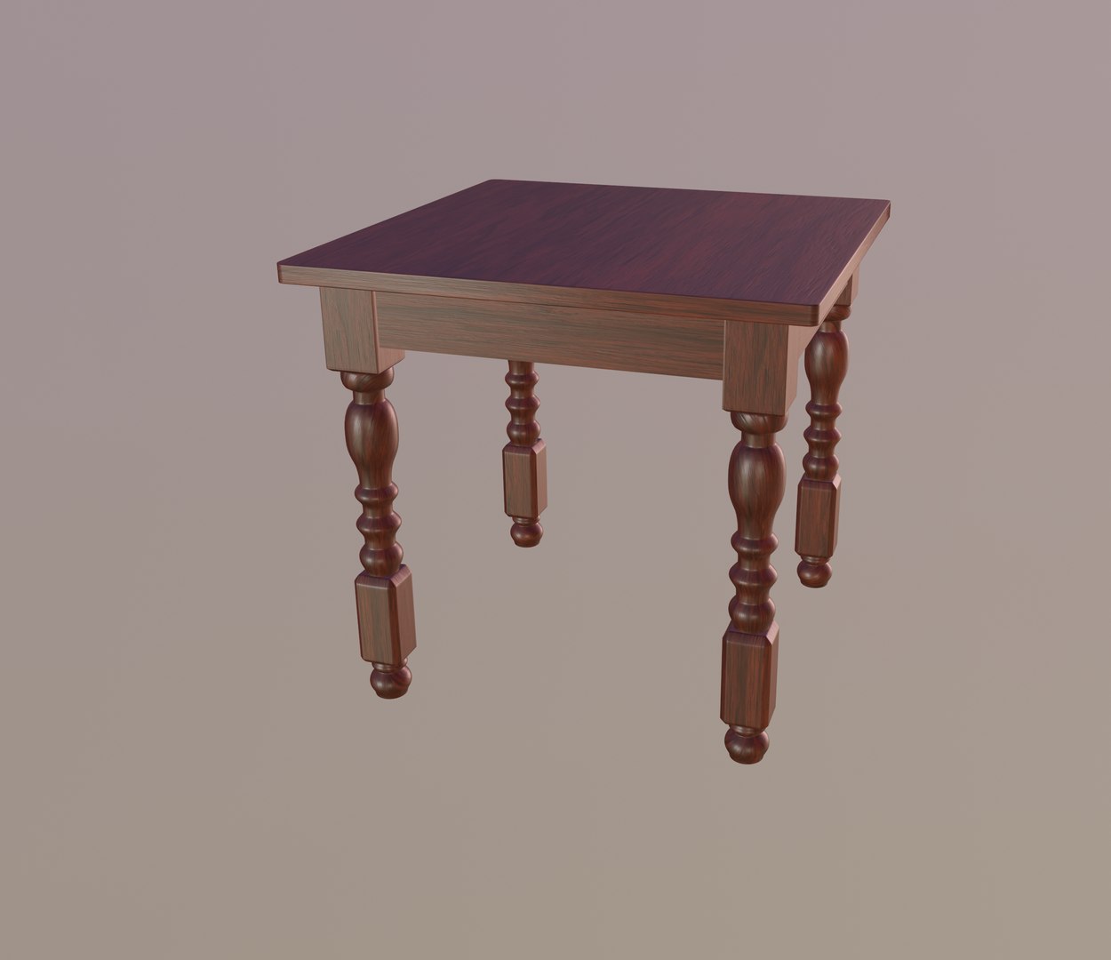 3D Red Table Model - TurboSquid 1483005