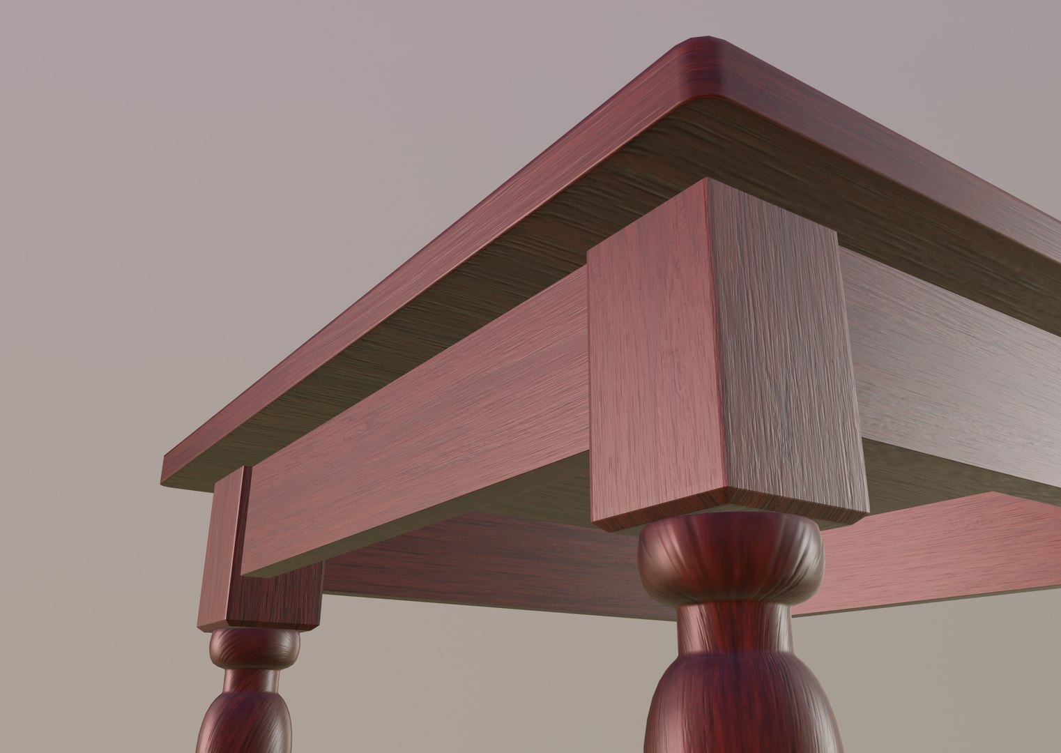 3D Red Table Model - TurboSquid 1483005