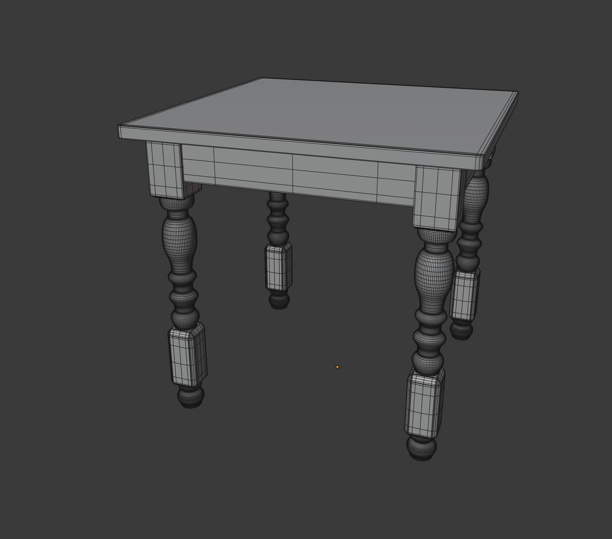 3D Red Table Model - TurboSquid 1483005