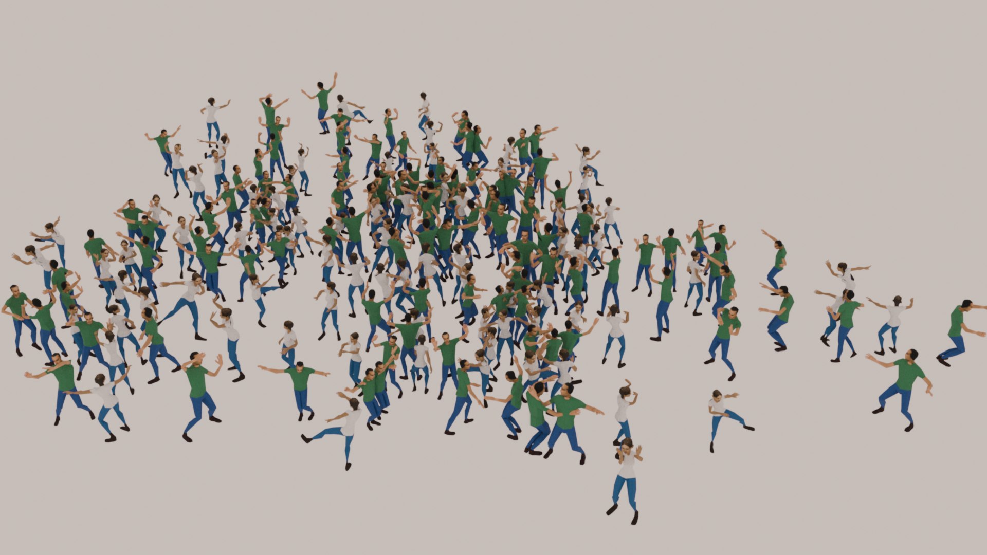 3D Animated Crowd Dancing Low Poly Model - TurboSquid 2289790