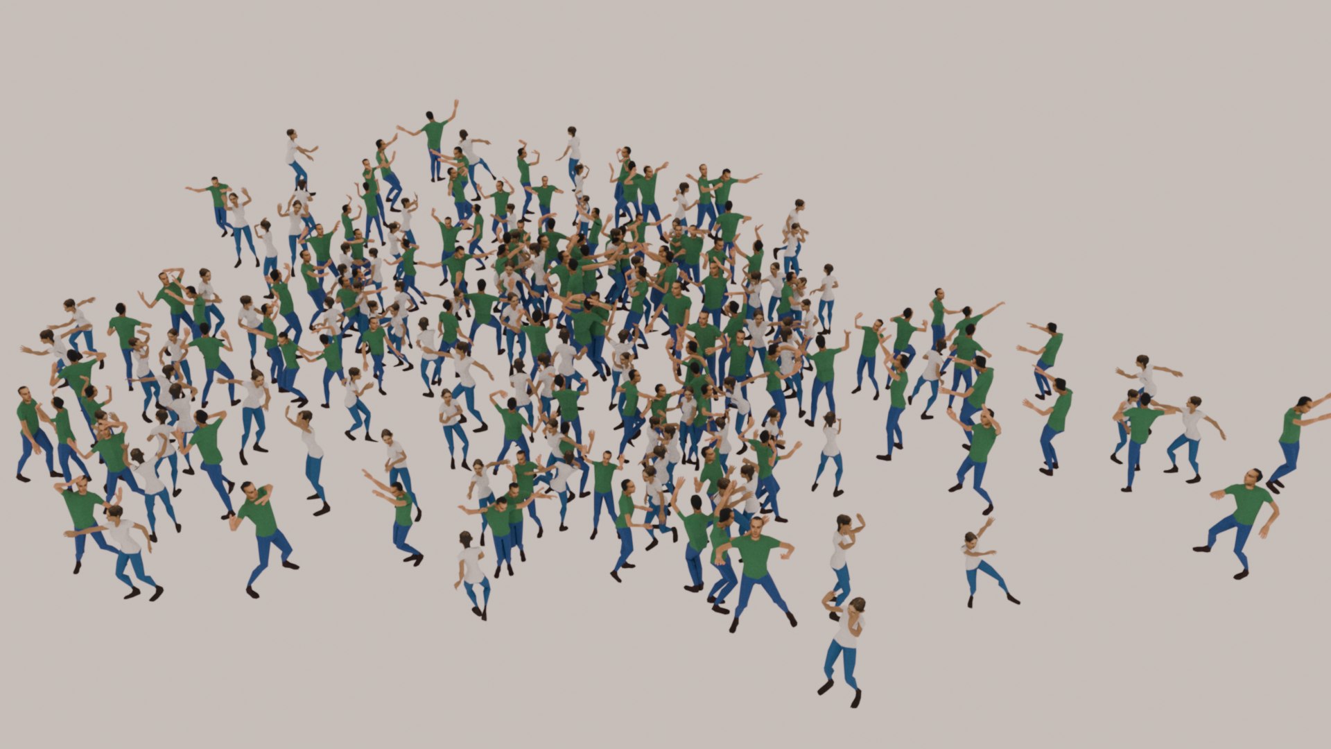 3D Animated Crowd Dancing Low Poly Model - TurboSquid 2289790