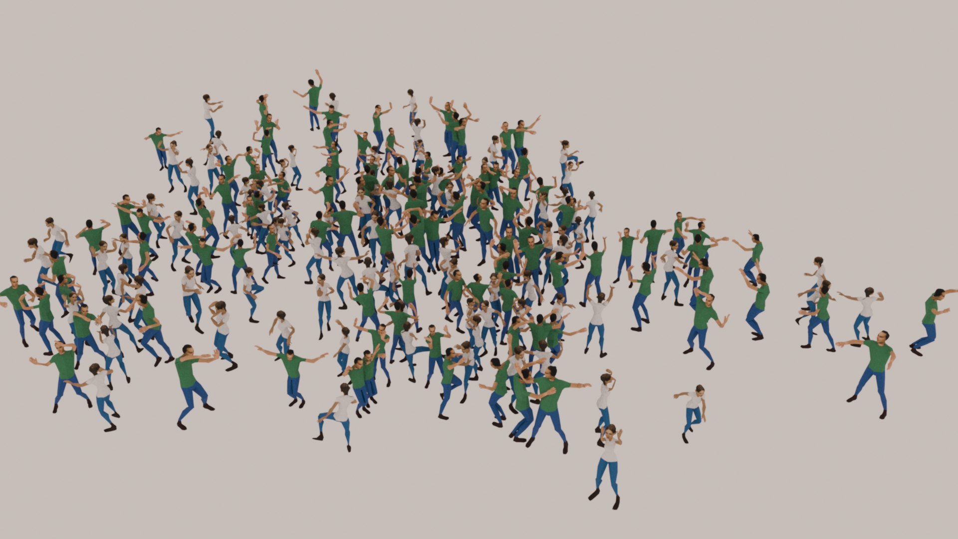3D Animated Crowd Dancing Low Poly Model - TurboSquid 2289790