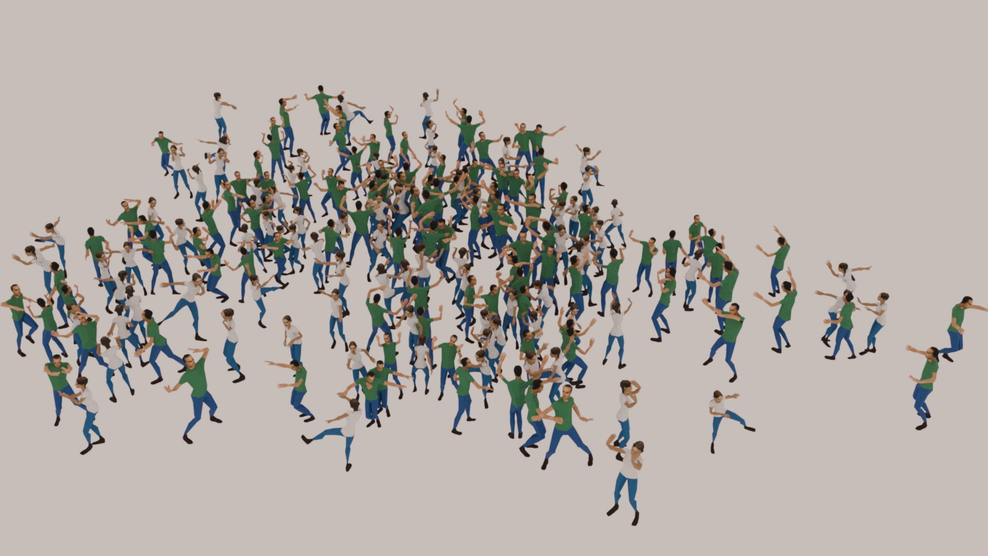 3D Animated Crowd Dancing Low Poly Model - TurboSquid 2289790