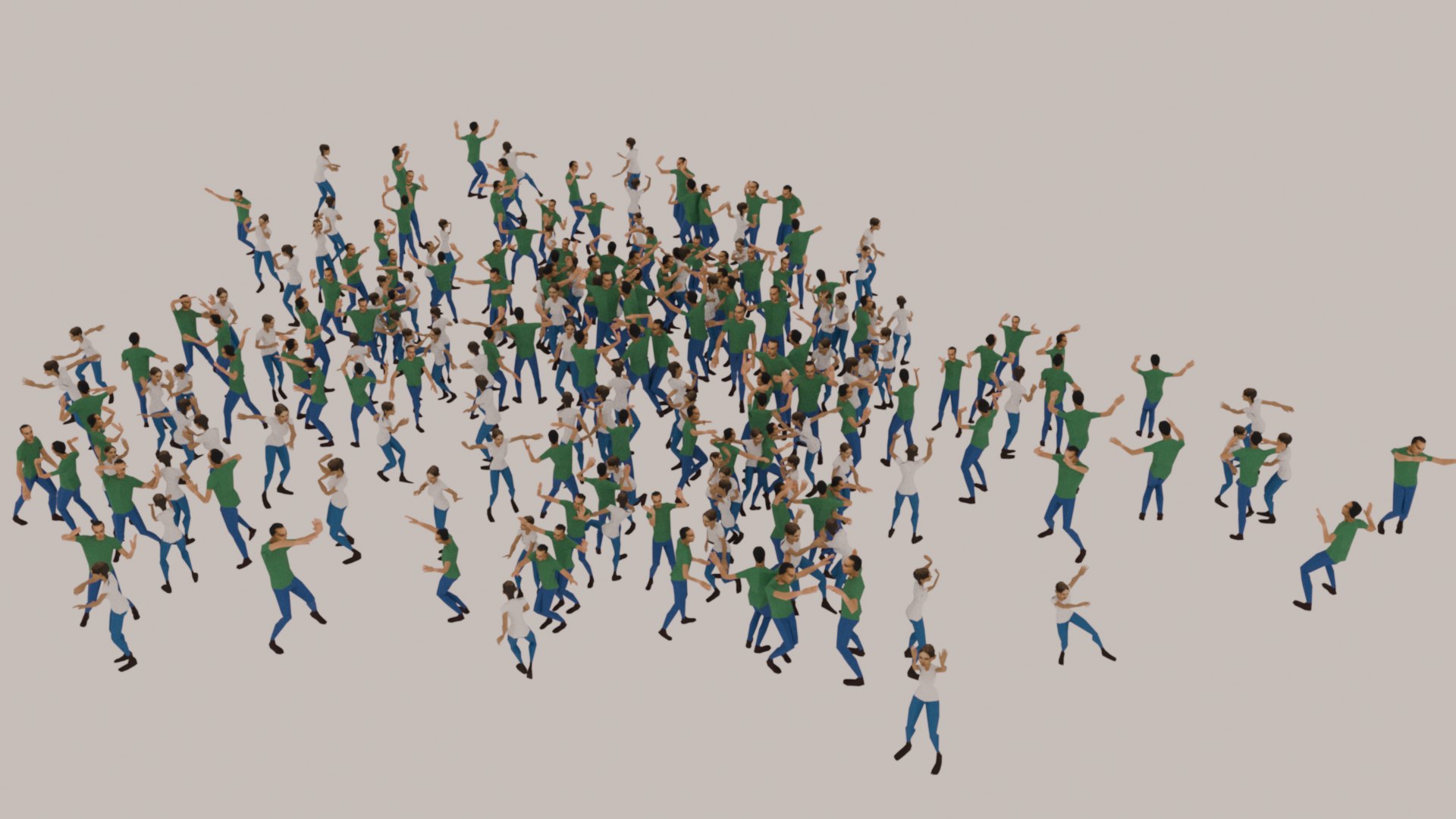 3D Animated Crowd Dancing Low Poly Model - TurboSquid 2289790
