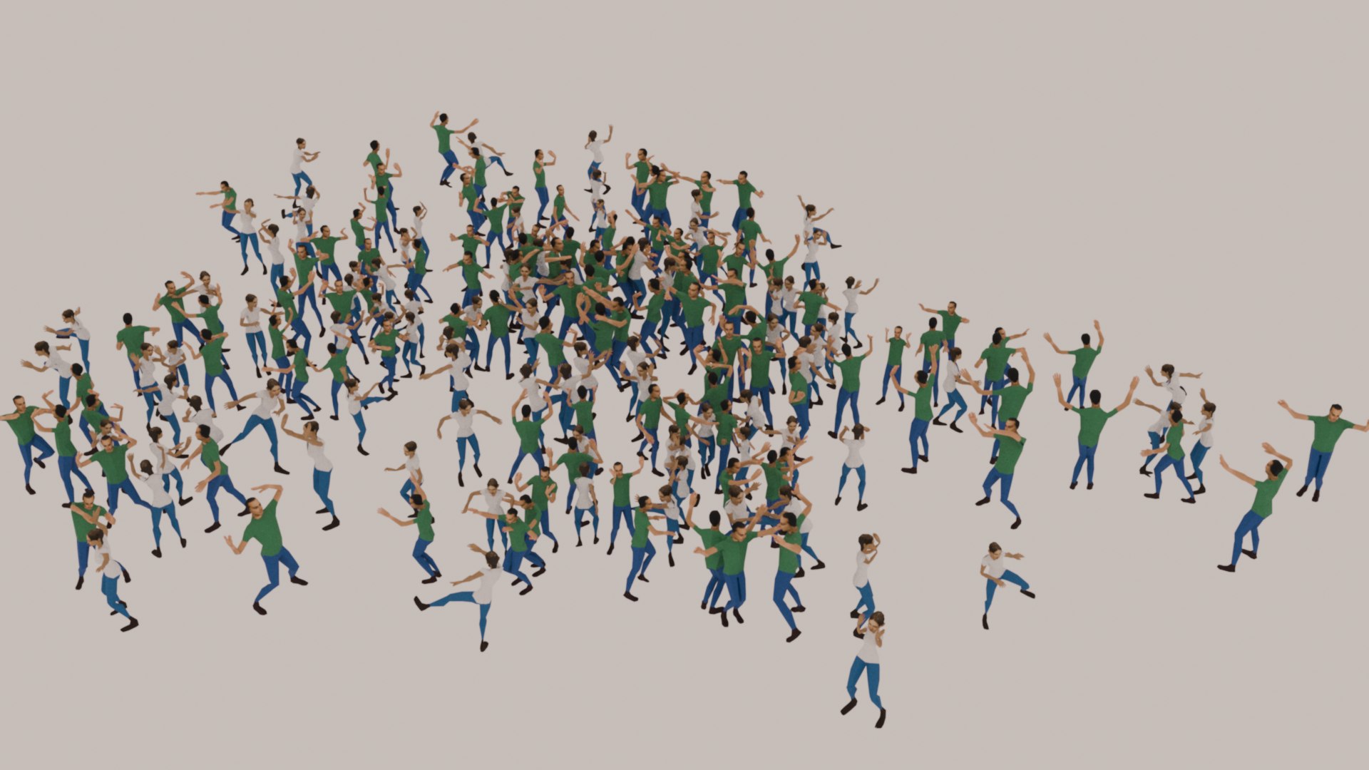 3D Animated Crowd Dancing Low Poly Model - TurboSquid 2289790