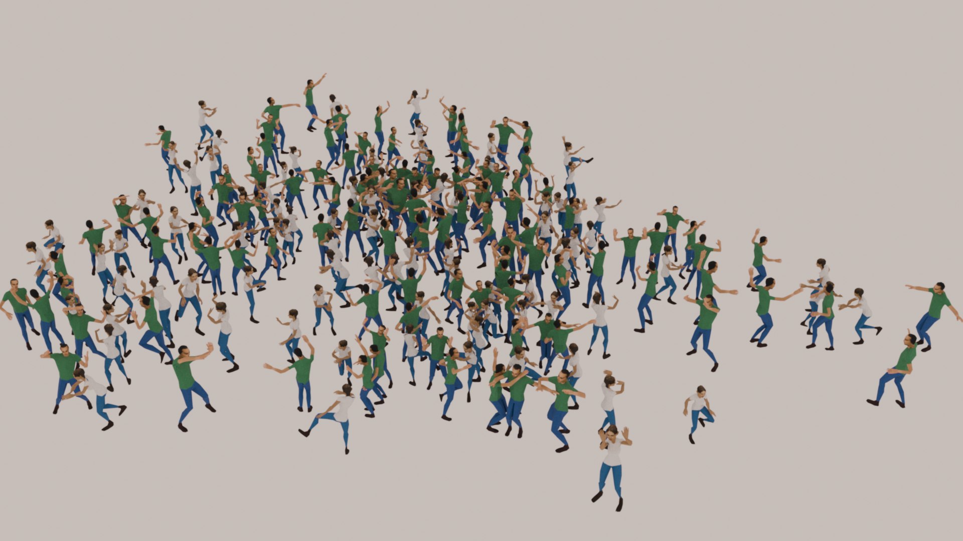 3D Animated Crowd Dancing Low Poly Model - TurboSquid 2289790