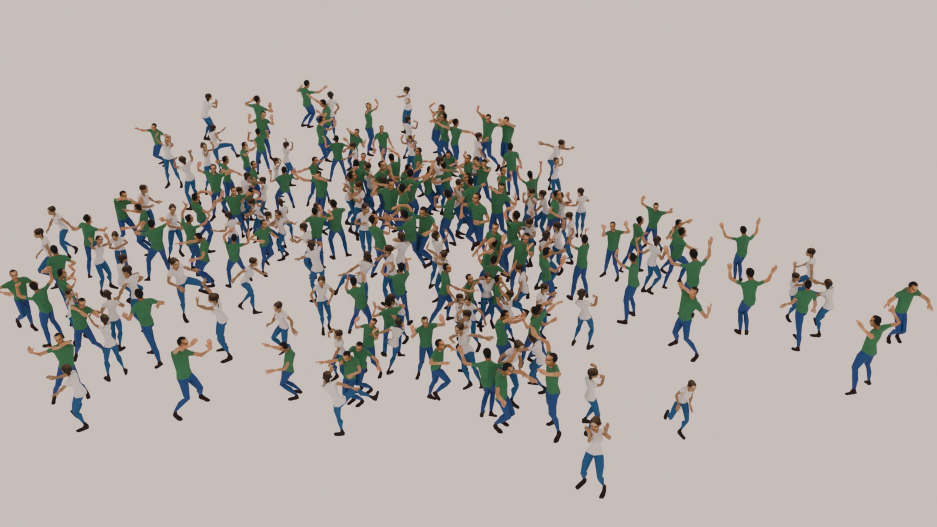 3D Animated Crowd Dancing Low Poly Model - TurboSquid 2289790