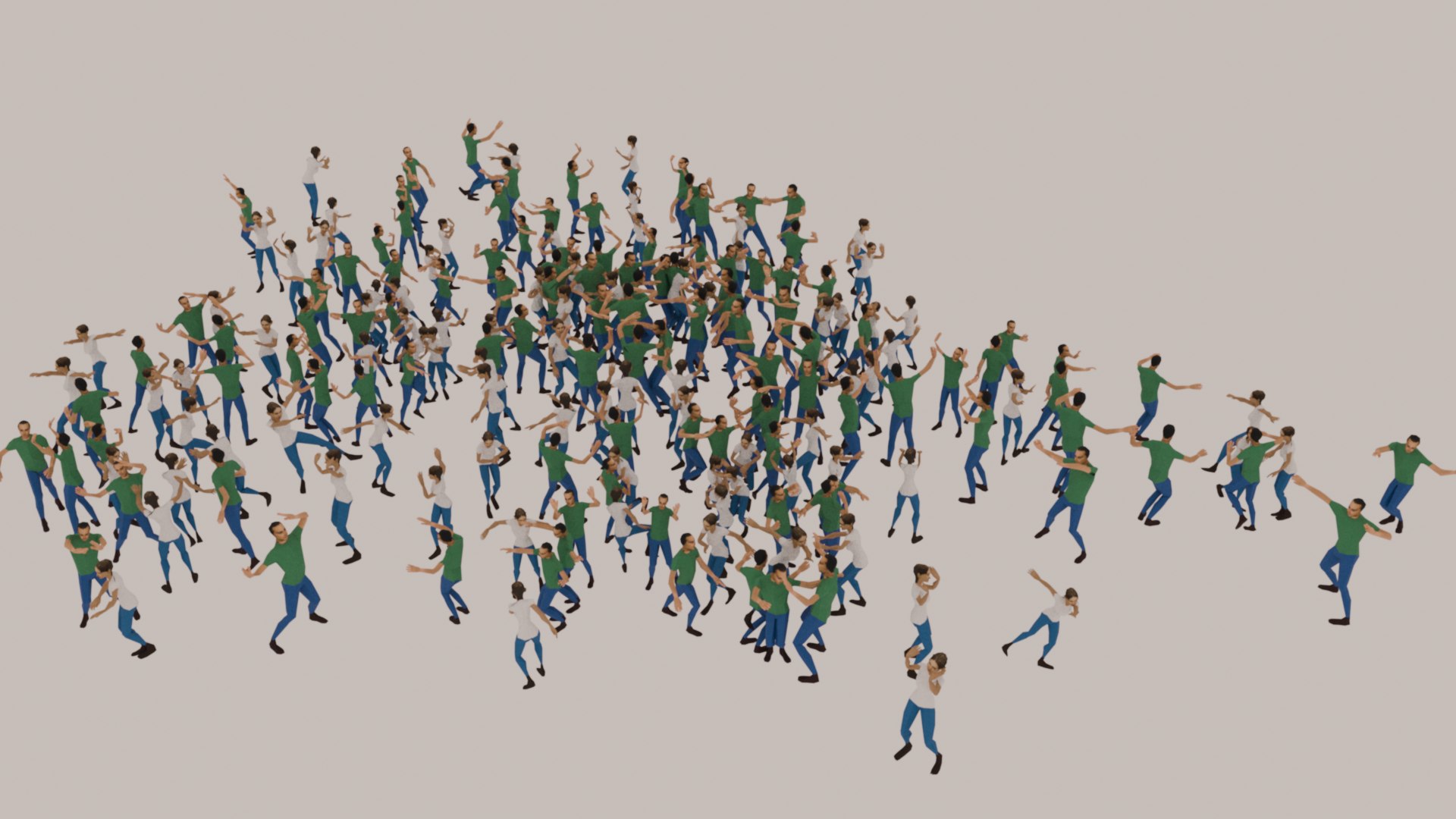 3D Animated Crowd Dancing Low Poly Model - TurboSquid 2289790