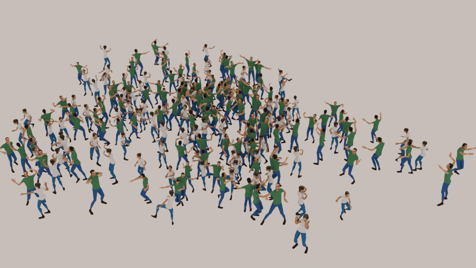 3D Animated Crowd Dancing Low Poly Model - TurboSquid 2289790