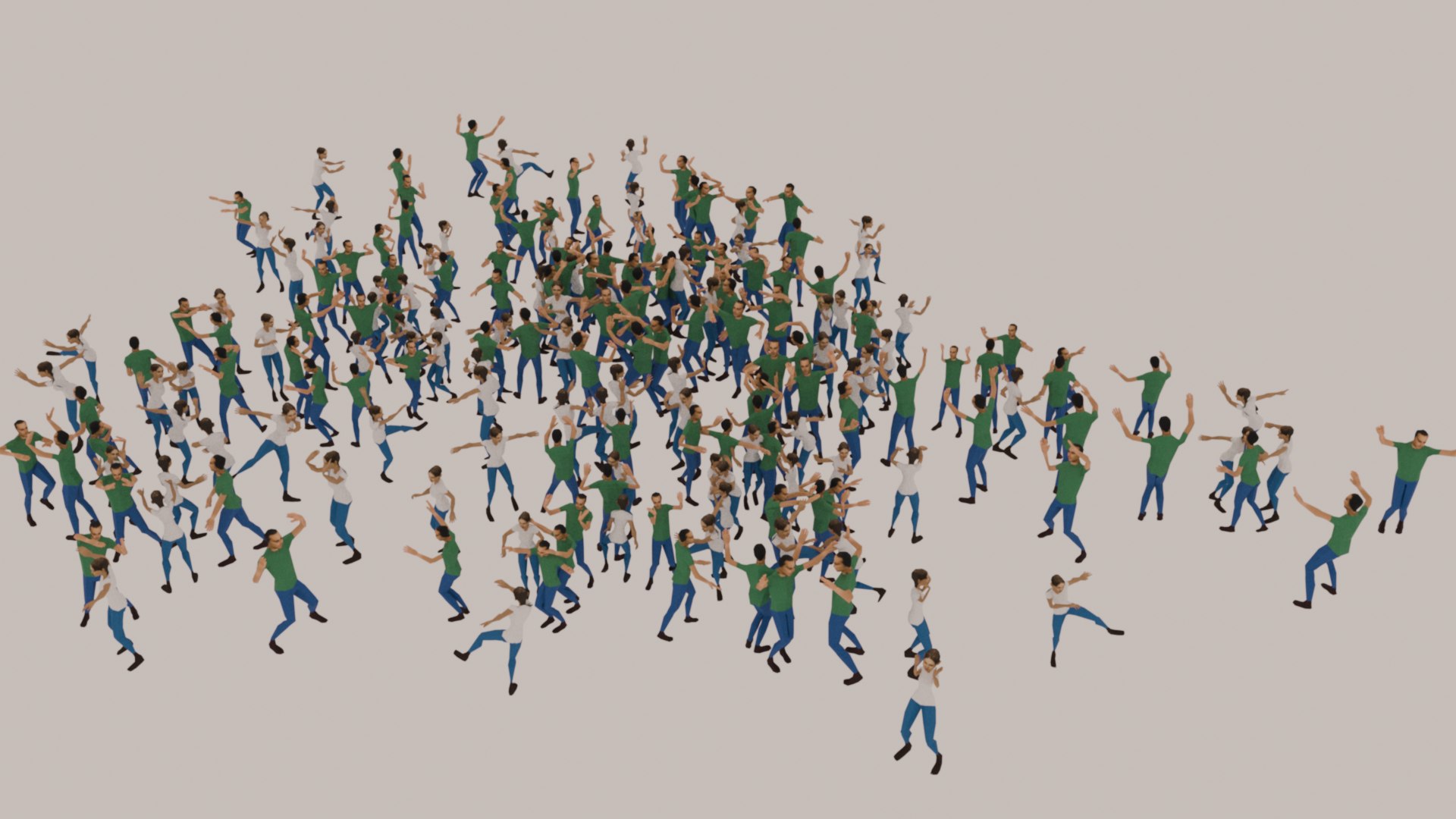 3D Animated Crowd Dancing Low Poly Model - TurboSquid 2289790