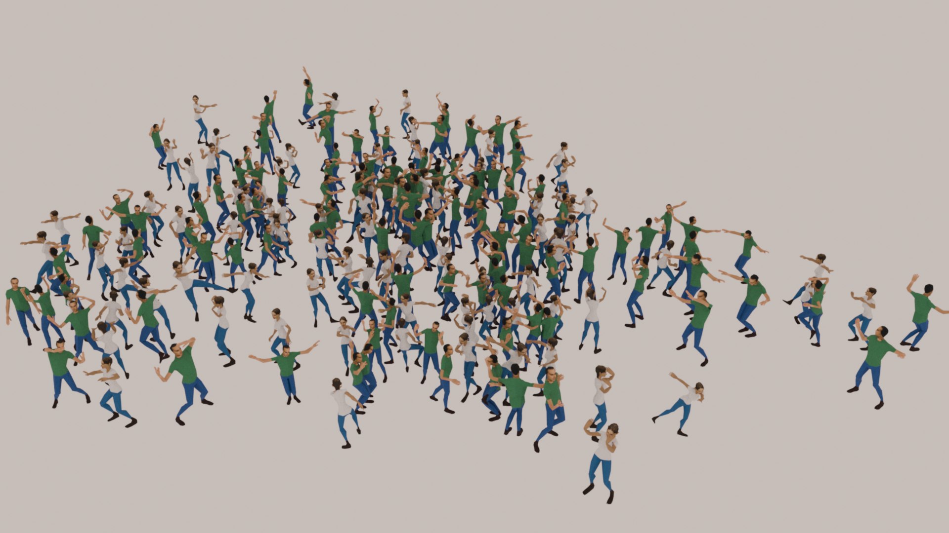 3D Animated Crowd Dancing Low Poly Model - TurboSquid 2289790